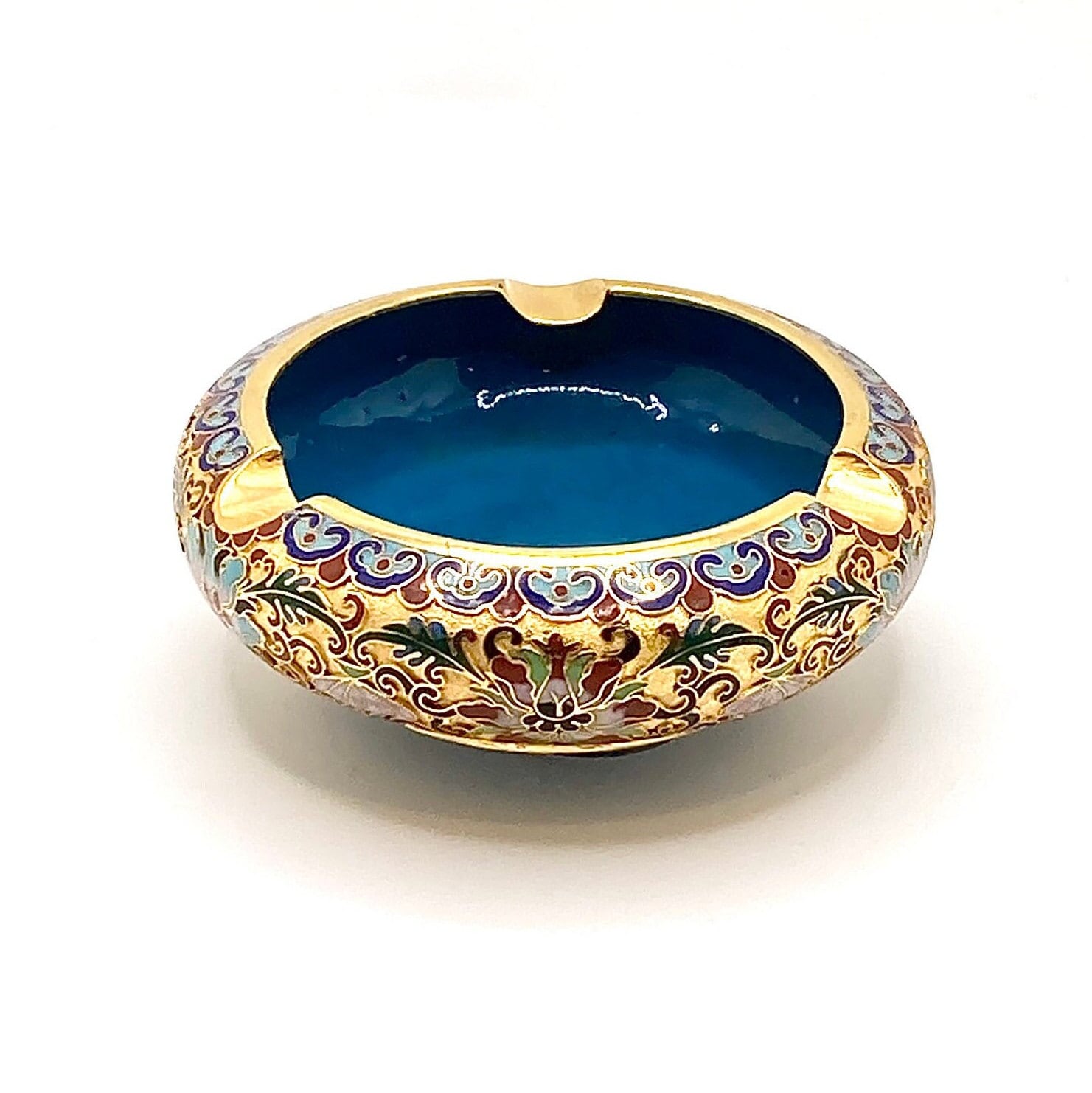 Rare Vintage Chinese Champlevé Cloisonné Ashtray With 24k Gold - Etsy