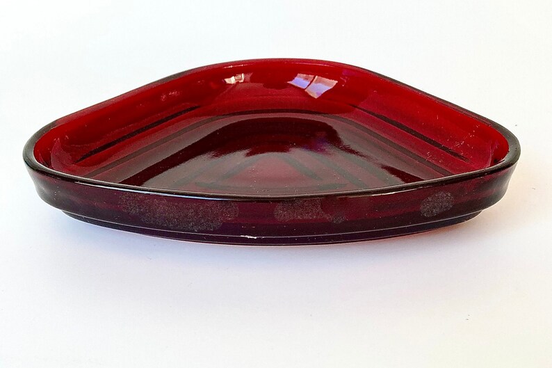 Anchor Hocking RARE Manhattan Triangular Relish Dishes Depression Glass ...