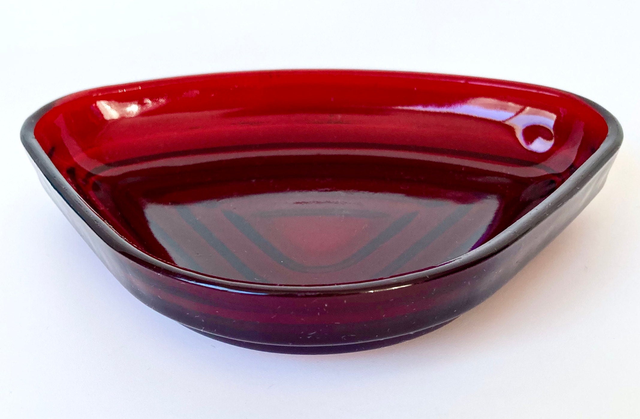 Anchor Hocking RARE Manhattan Triangular Relish Dishes Depression Glass ...