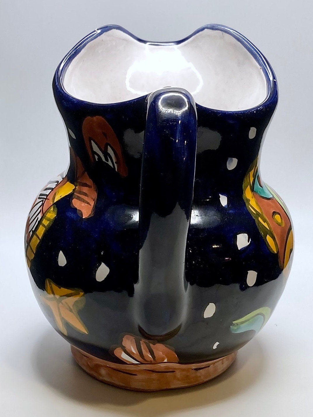 Vintage Talavera Style Mexico Hand Painted Mexican Medium Size Ceramic ...