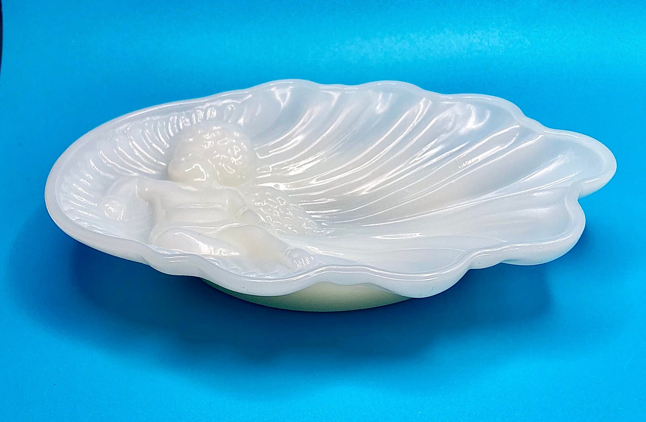 Vintage Milk Glass Cherub Shell Dish by Avon 1970s, Trinket, Jewelry ...