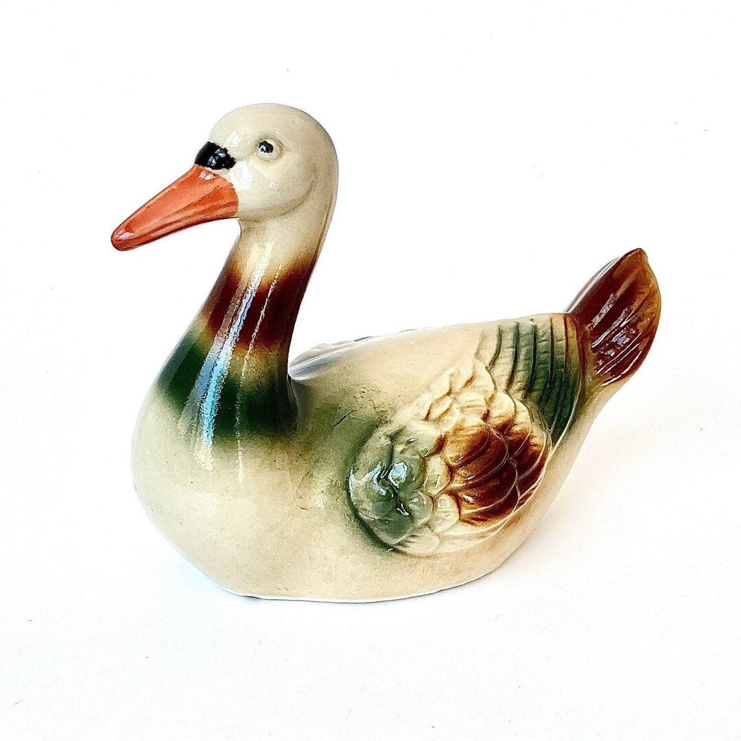 Vintage Ceramic Duck Statue Made in Brazil - Etsy