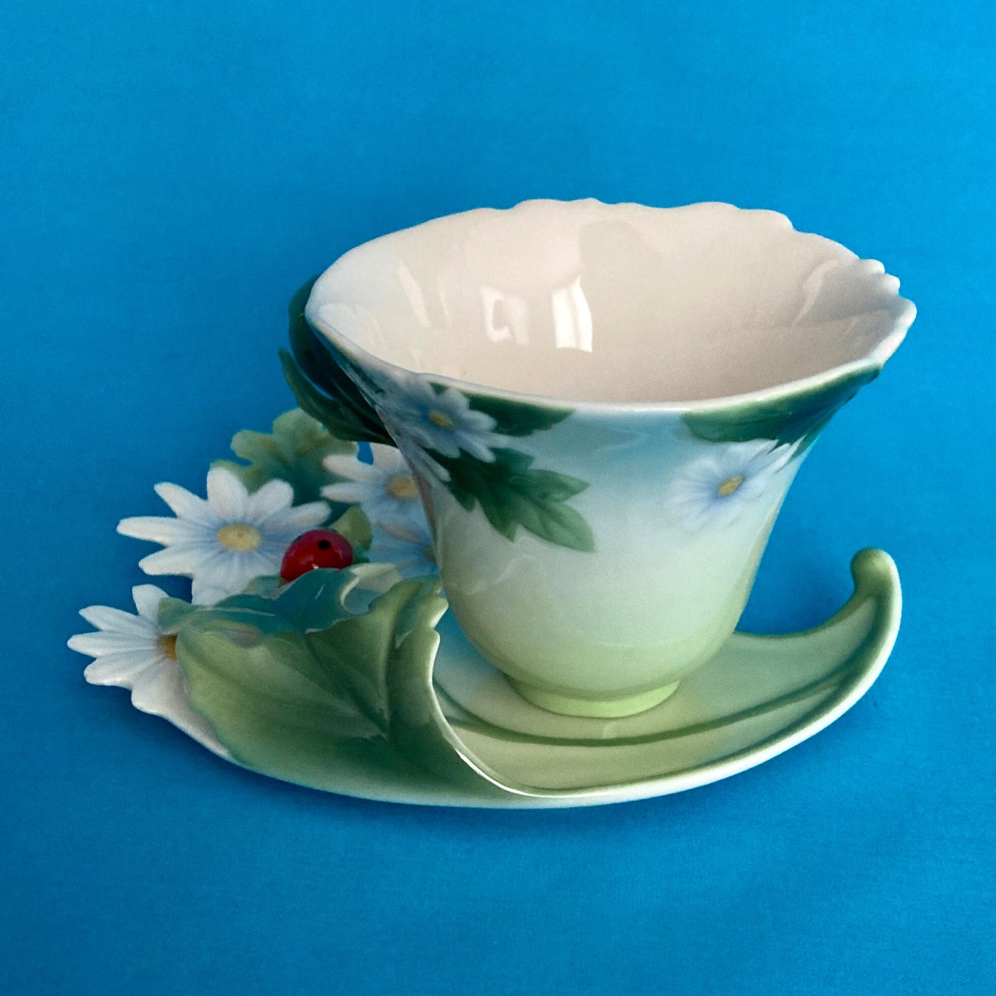 Franz Porcelain Cup, Saucer and Matching Spoon Ladybug Collection - Etsy