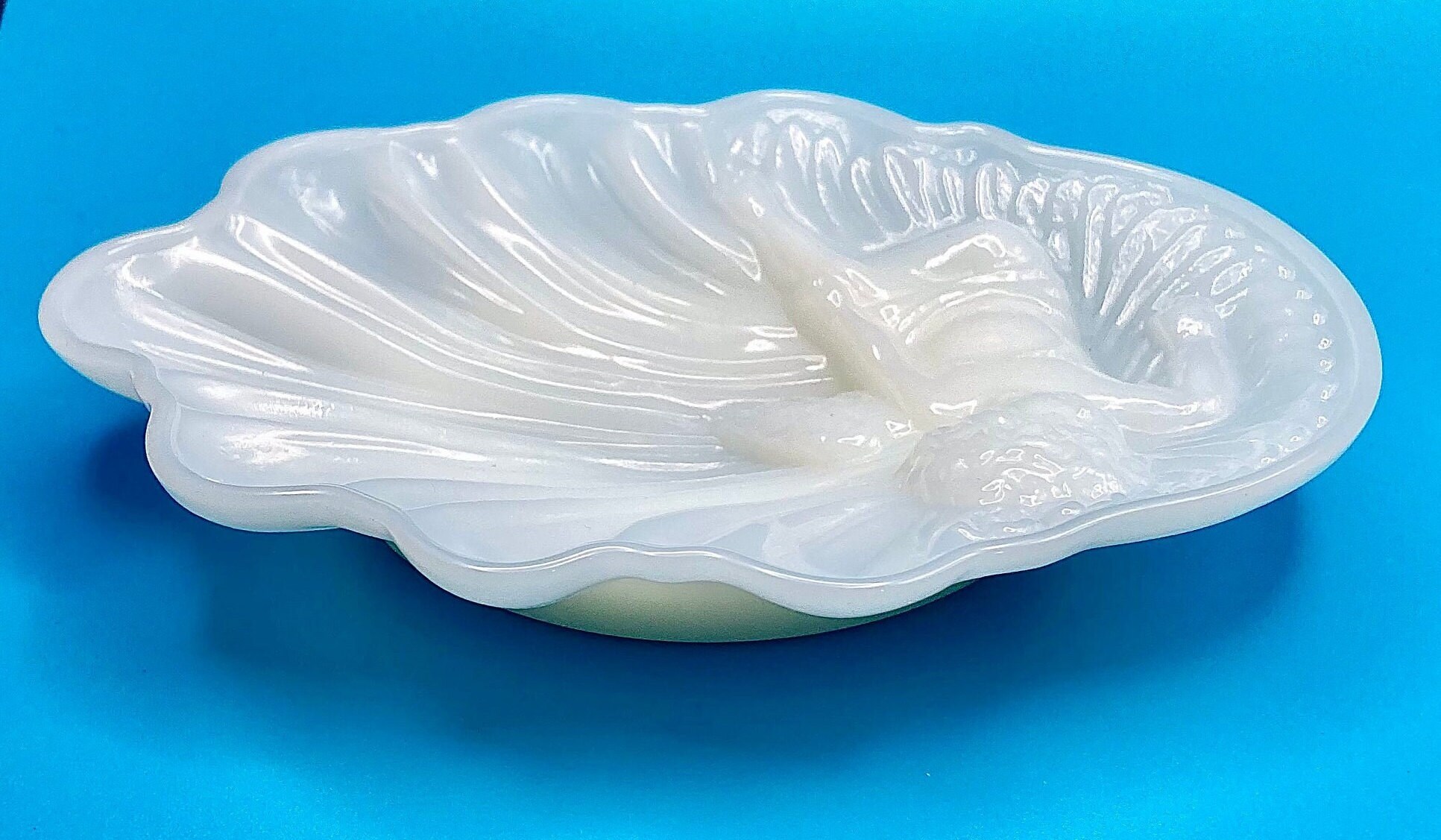 Vintage Milk Glass Cherub Shell Dish by Avon 1970s, Trinket, Jewelry ...