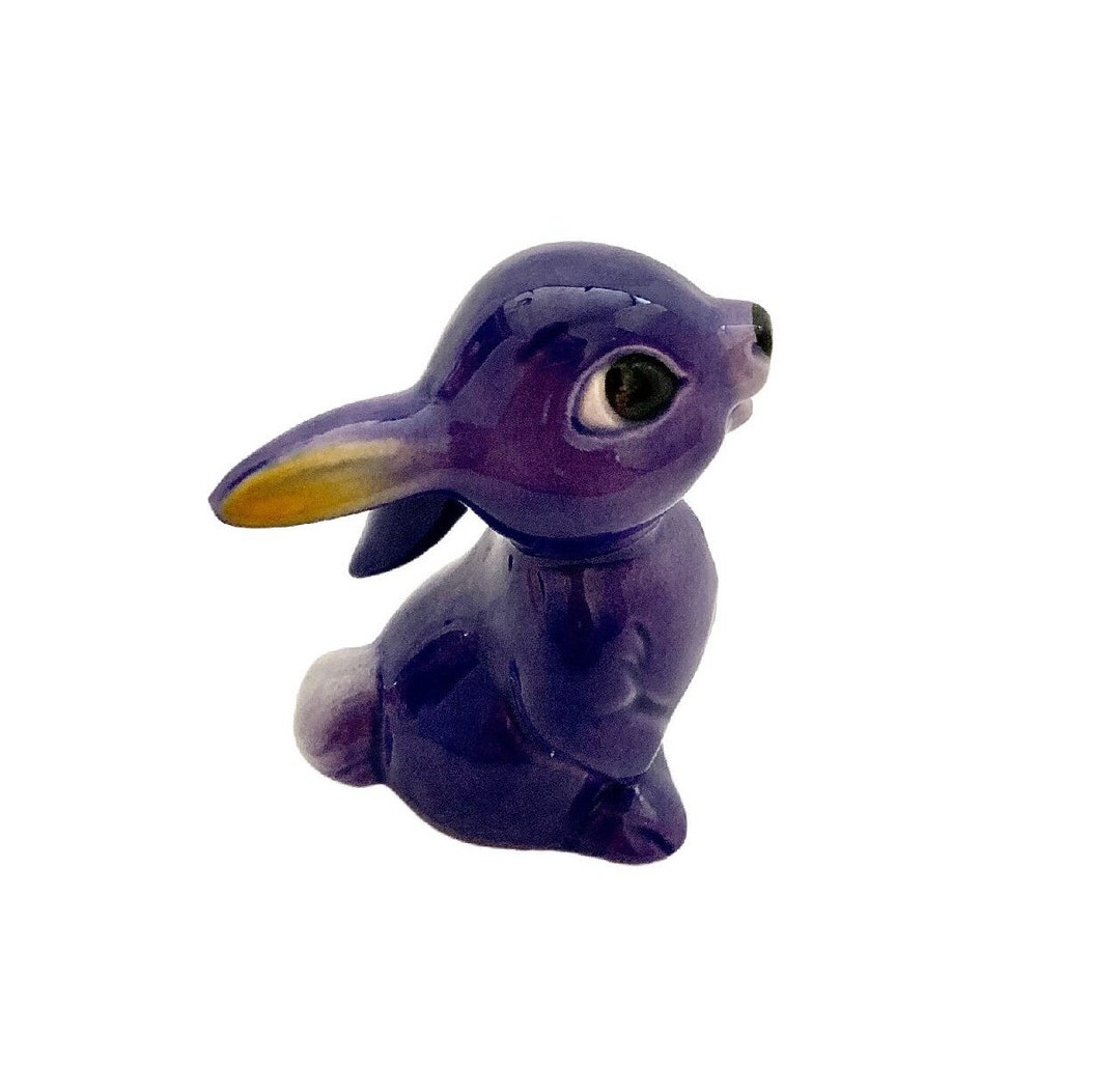 Vintage GOEBEL Purple Porcelain Thumper Bunny Rabbit Figurine West ...