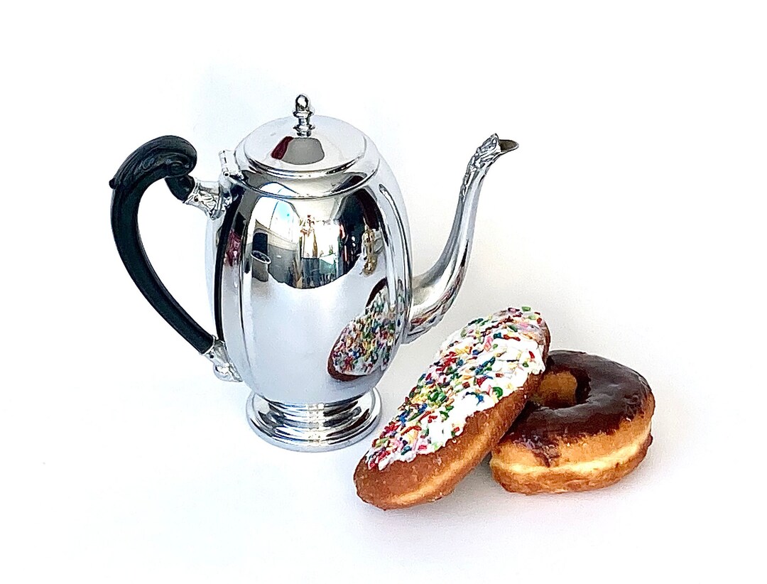 Art Deco Chrome & Bakelite Teapot / Coffee Pot, Faber Bros. Krome Kraft ...