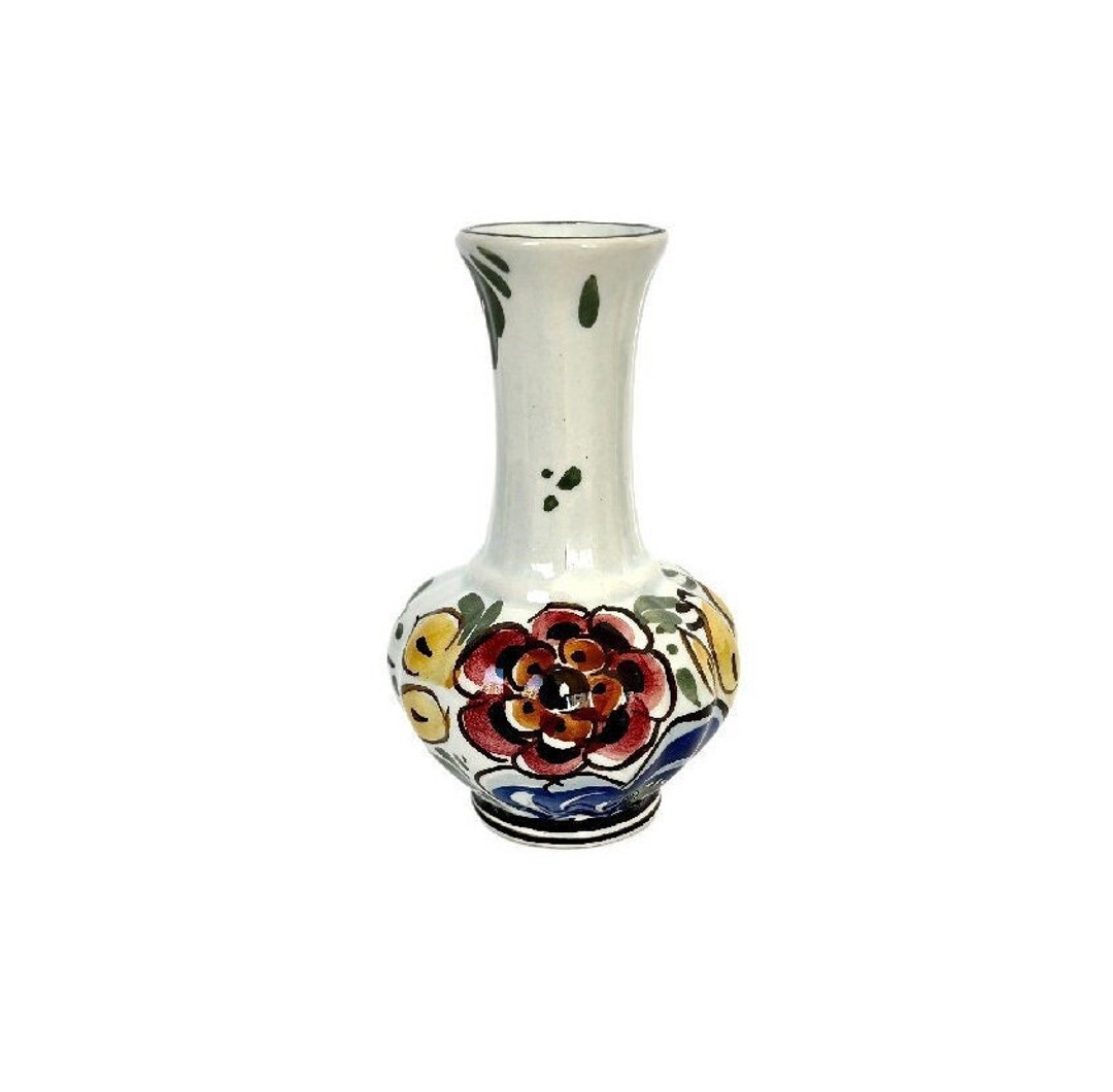Vintage Royal Delft De Delftse DP, Holland, Small 4.25 Floral Bud Vase ...
