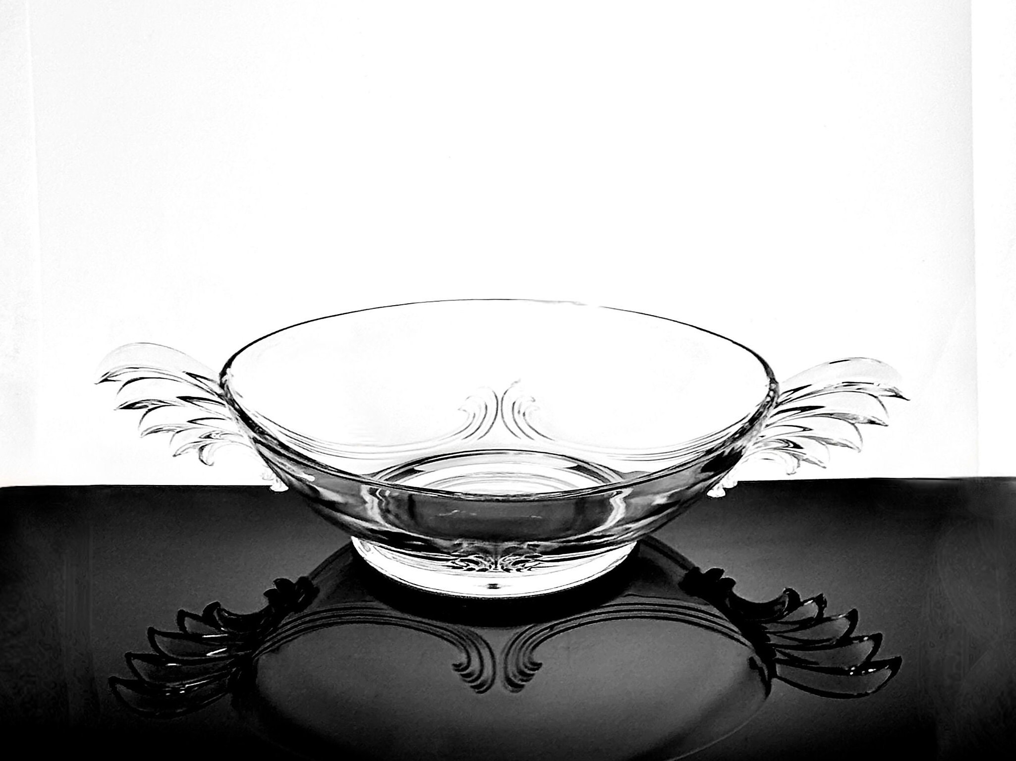Art Deco 1930's Heirloom Winged Bowl by Fostoria Large Decorative ...