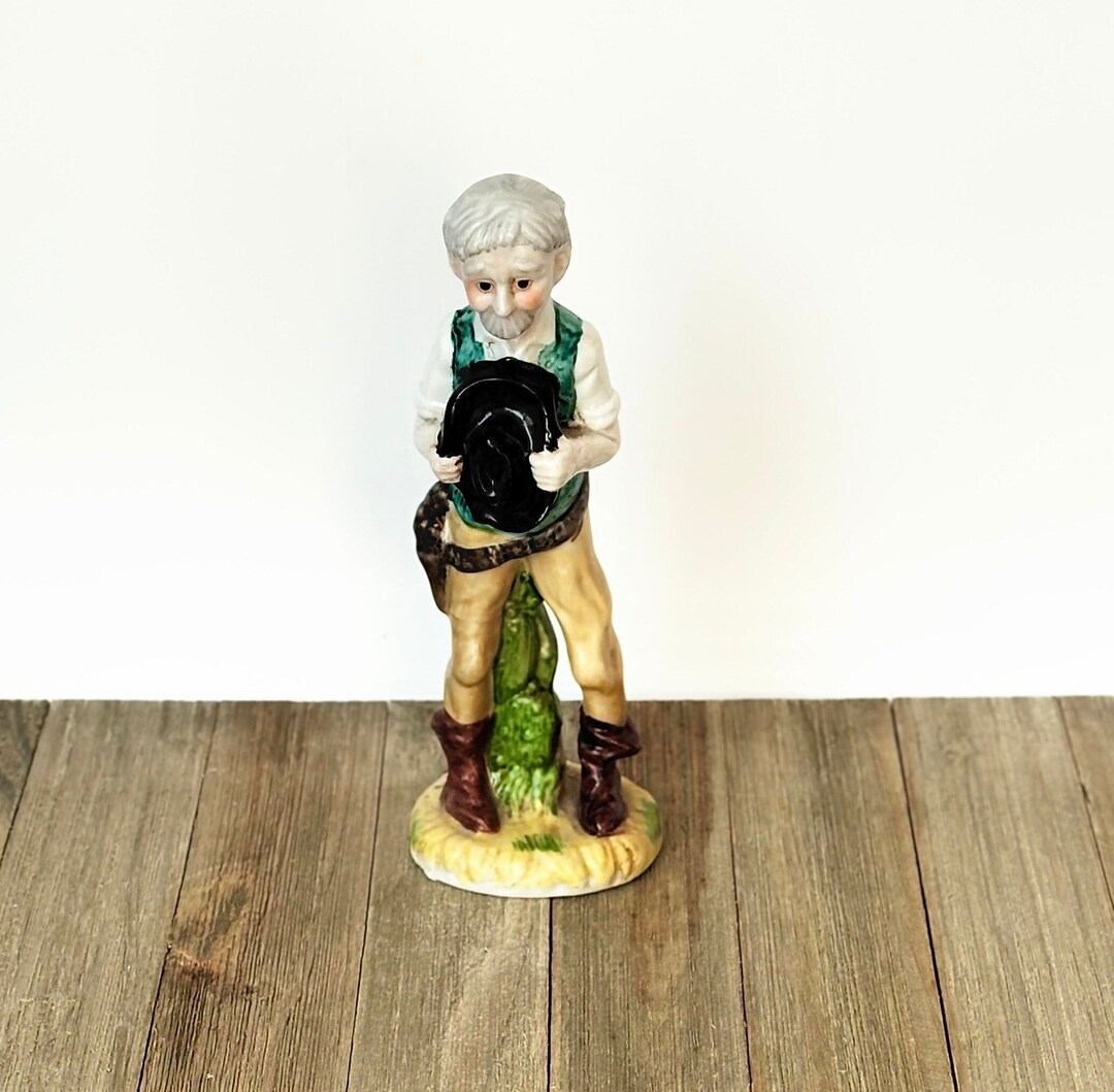 Vintage Woeful Cowboy Porcelain Figurine: Southwest Western Decor (8 ...