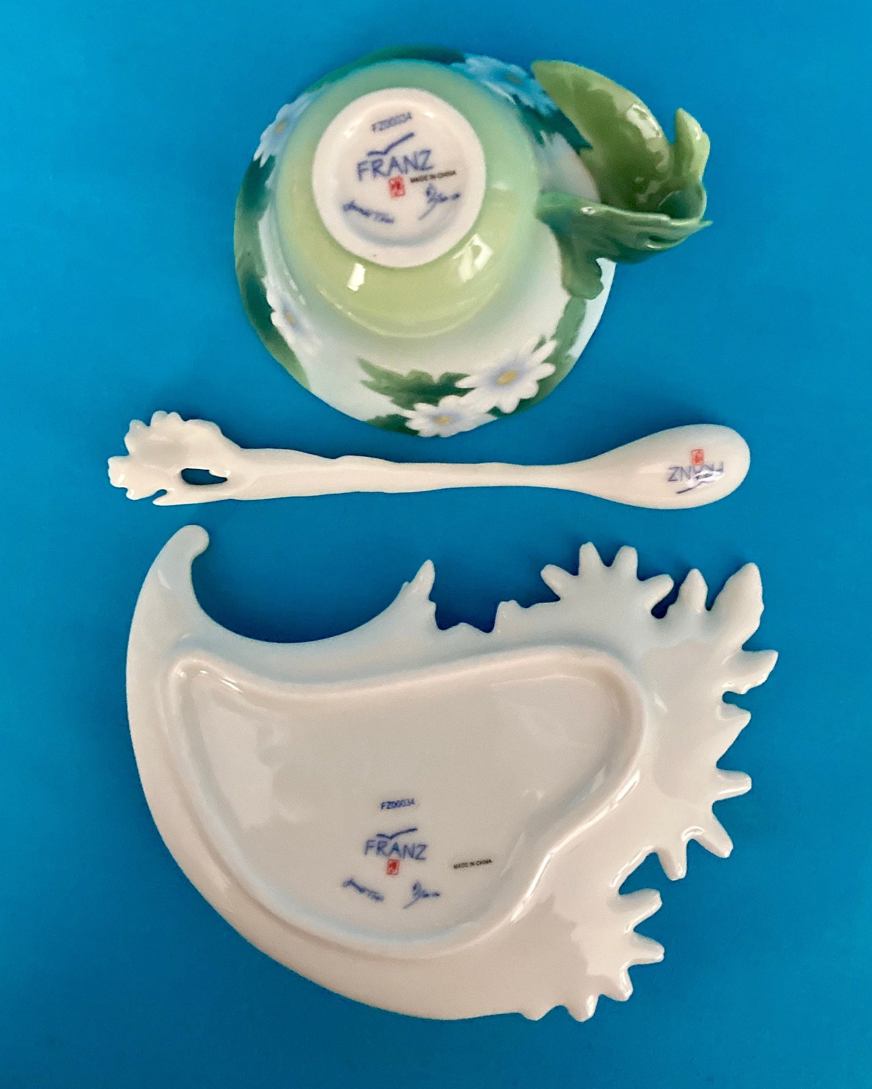 Franz Porcelain Cup Saucer and Matching Spoon Ladybug - Etsy