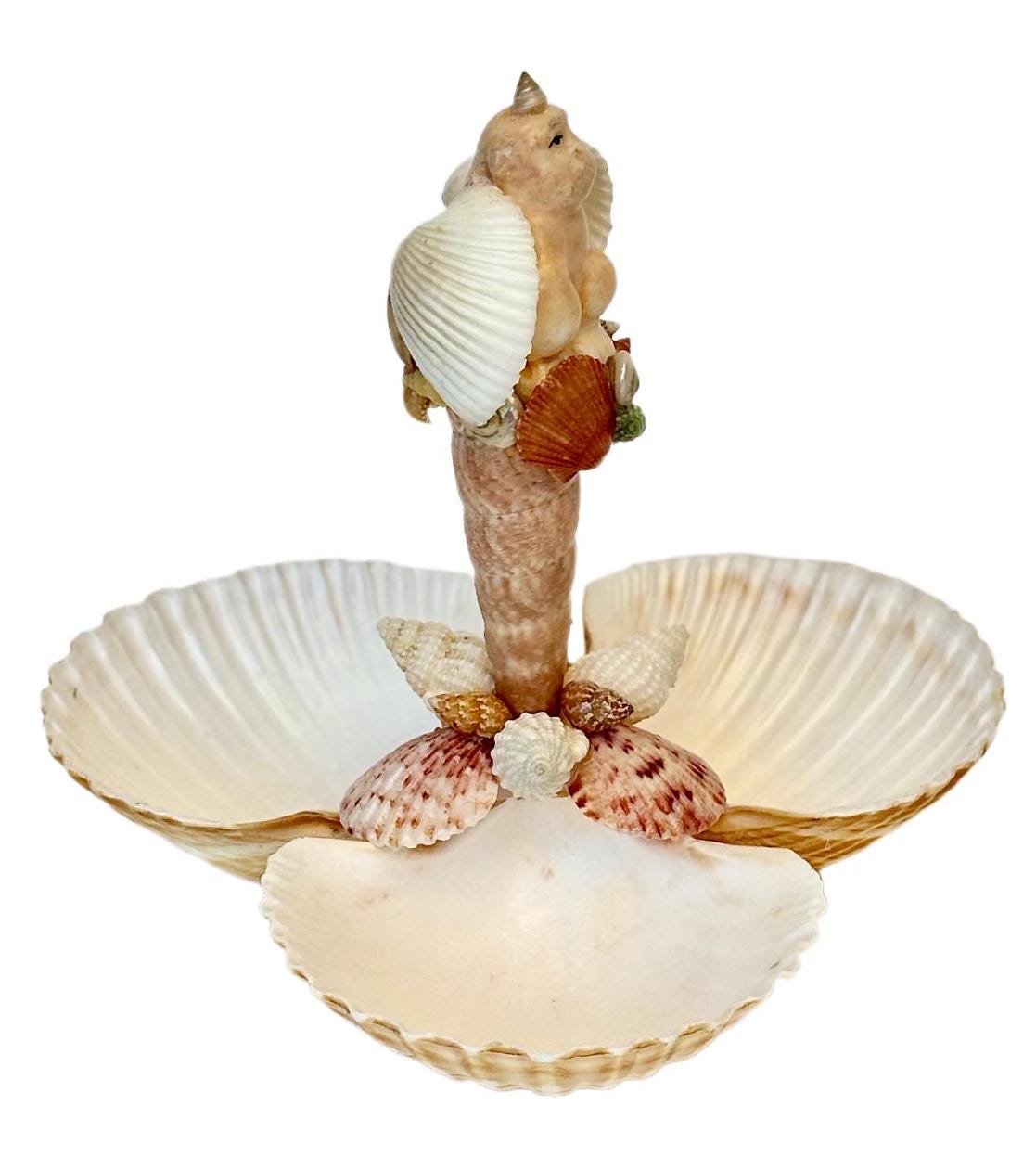 Victorian Seashell Vanity Tray With Monkey Finial: Jewelry Dish - Etsy