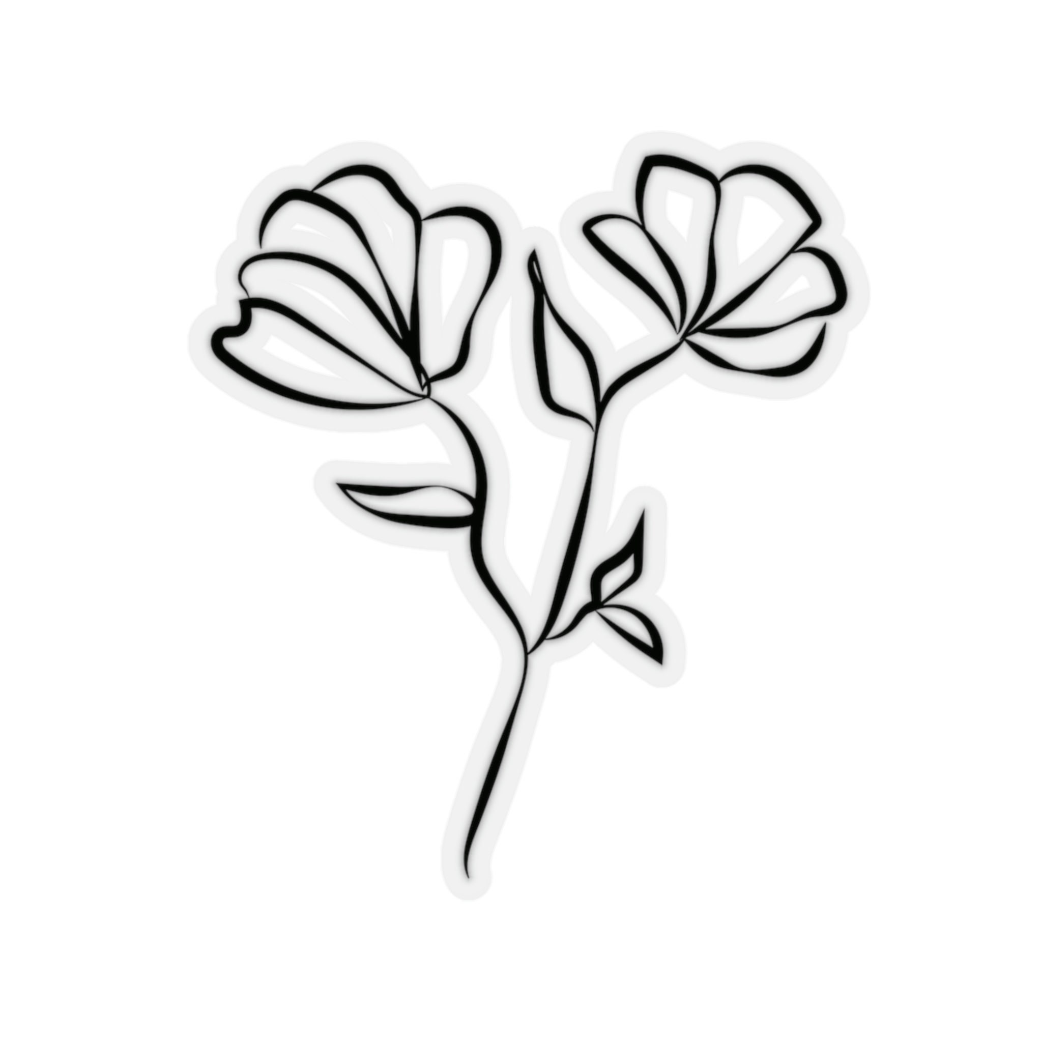 Minimalist Flower Sticker - Etsy