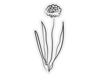 Minimalist Flower Sticker - Etsy