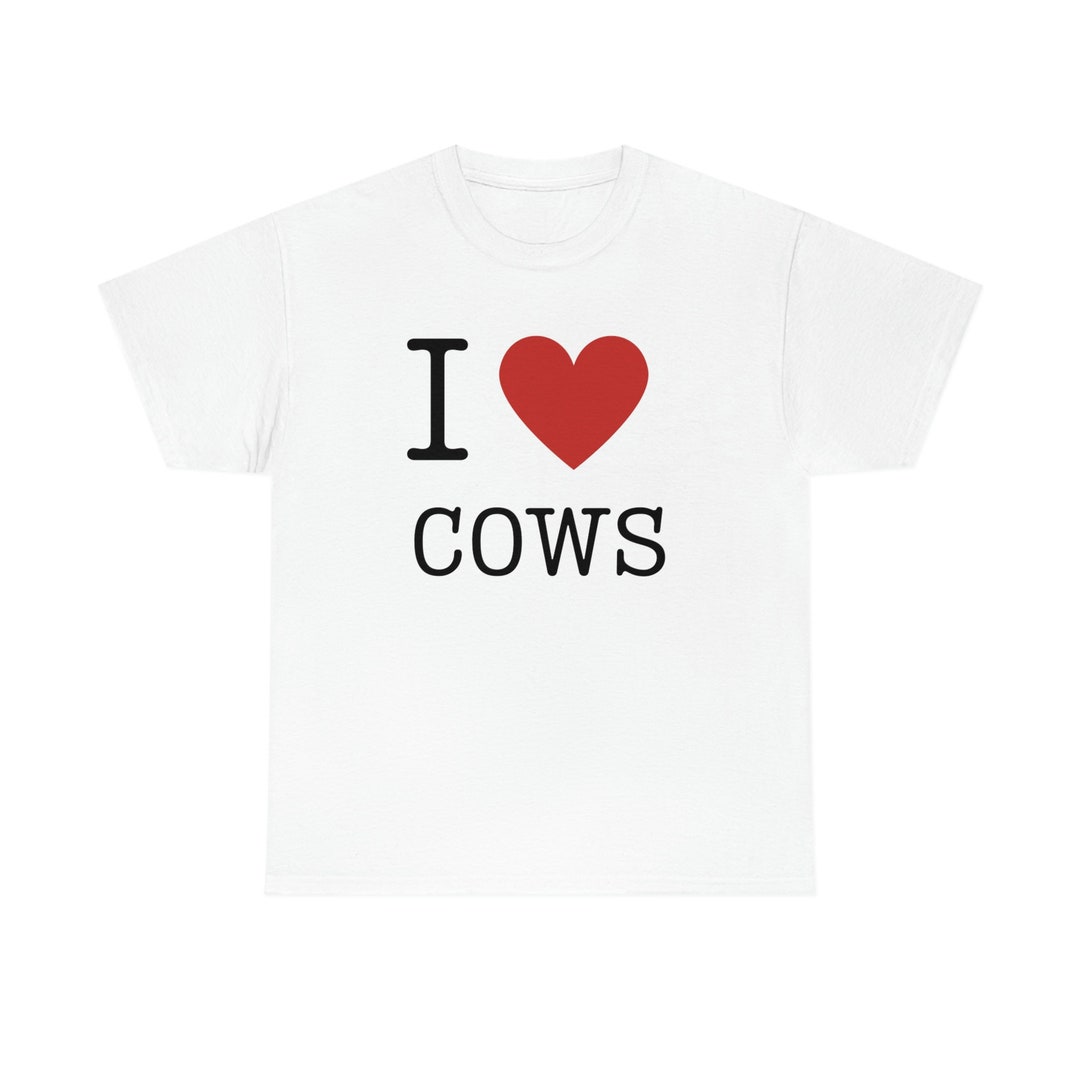 I Love Cows Tshirt - Etsy