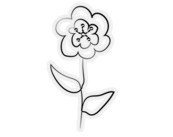 Minimalist Flower Sticker - Etsy
