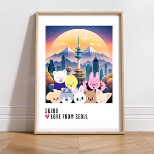 Skzoo Stray Kids Print Digital Download, SKZ Poster Seoul, A4 and A5 ...