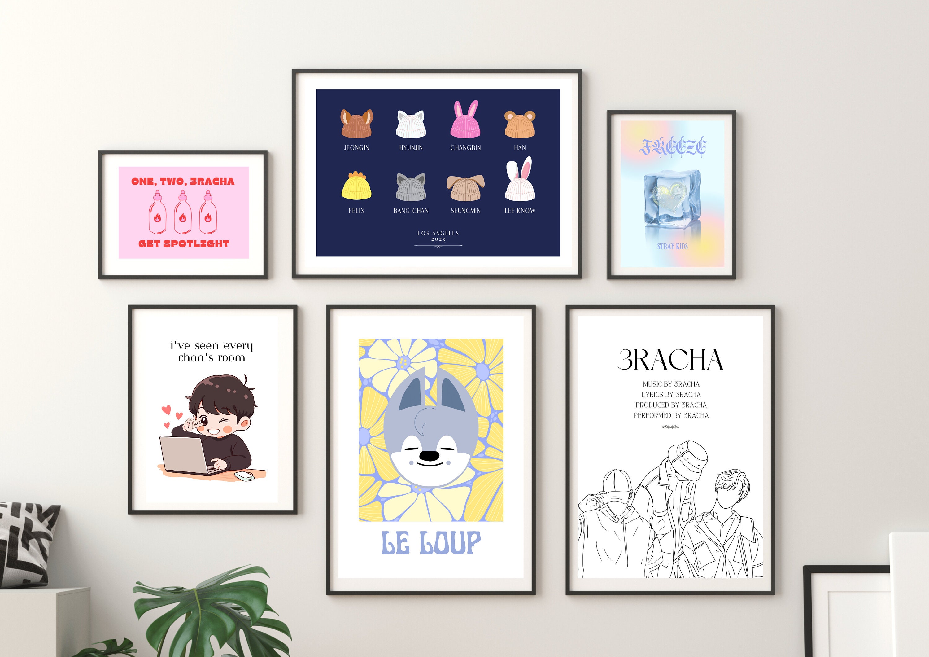 Stray Kids Bang Chan Skzoo Wolf Chan Poster Digital Download - Etsy