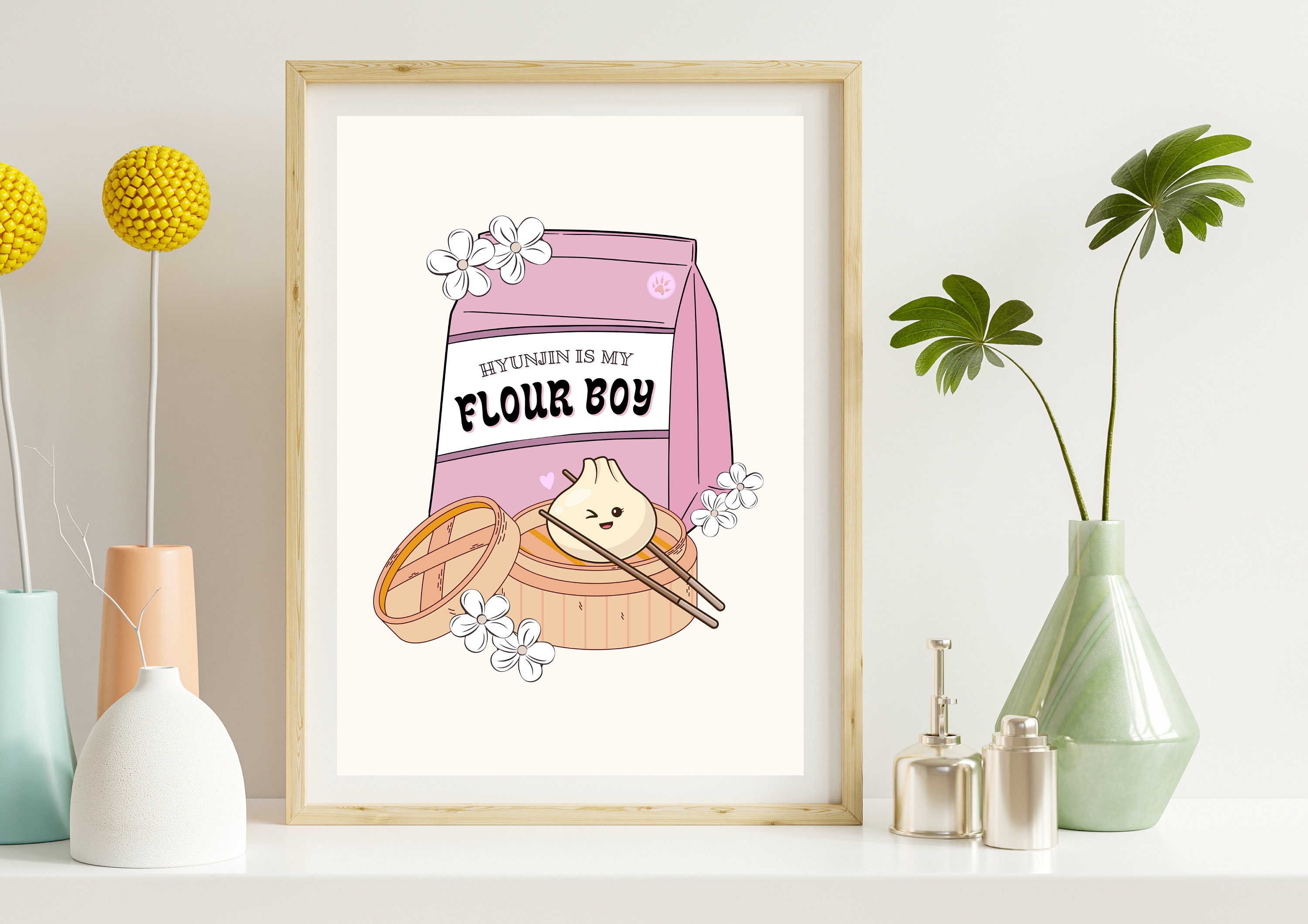 Stray Kids Hyunjin Flour Boy Art, SKZ Poster, Digital Download, Hwang ...