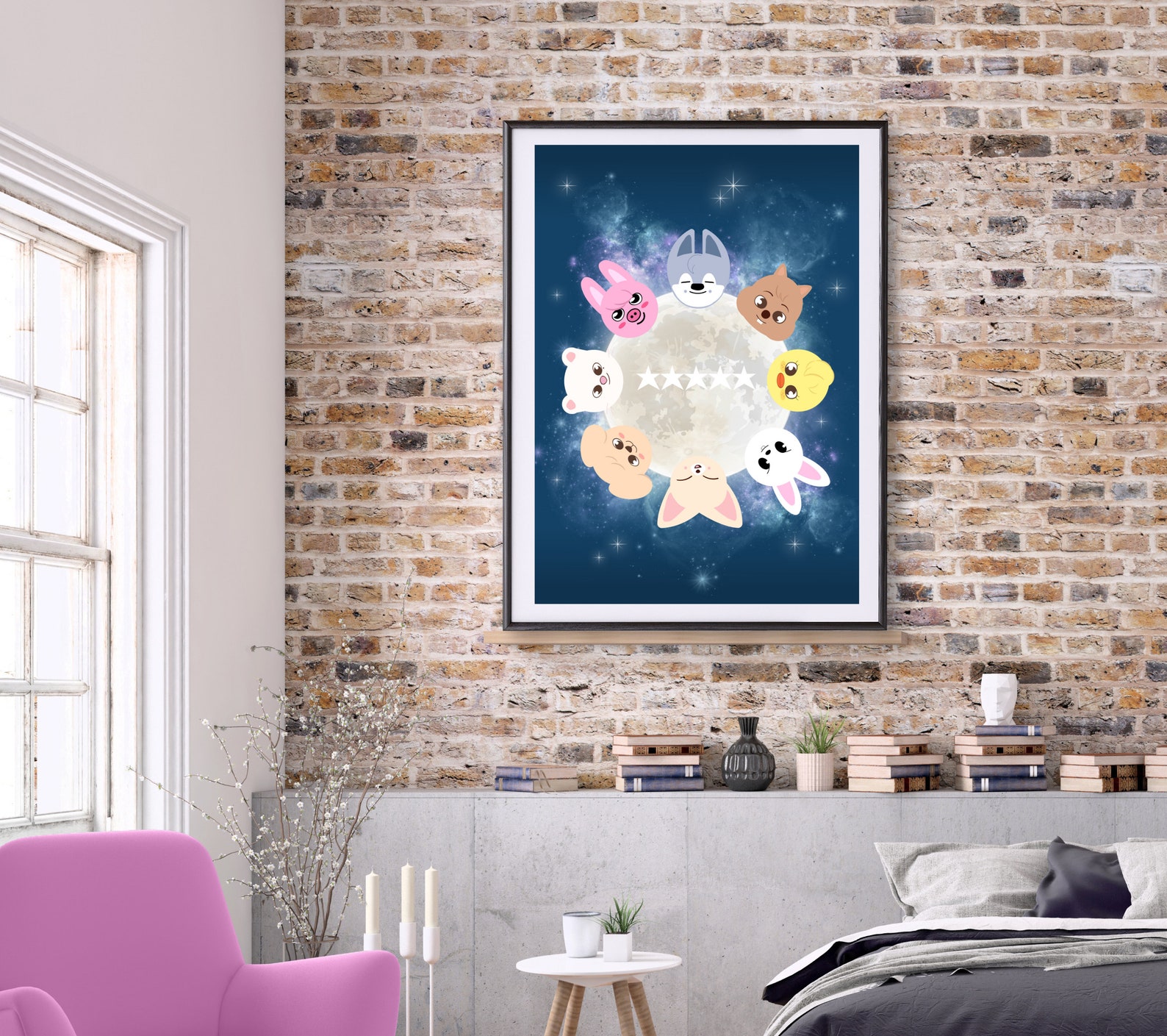 Stray Kids 5-STAR Skzoo Poster, Celestial Kpop Wall Art (digital ...