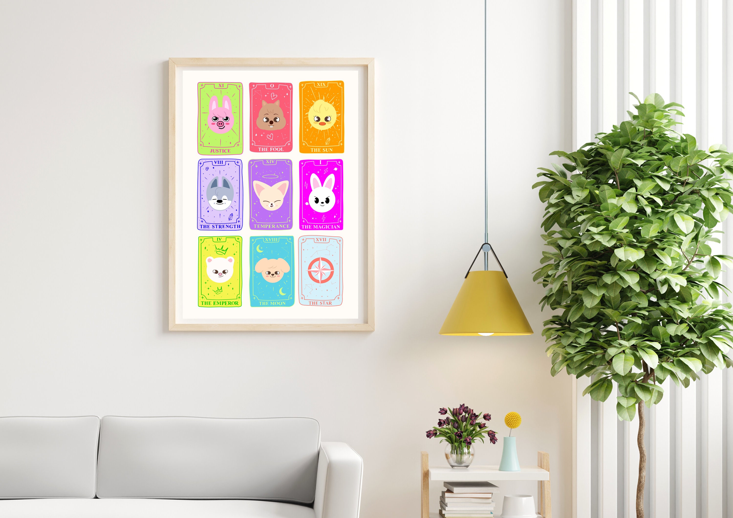 Stray Kids Skzoo Tarot Card Art, SKZ Poster, Digital Download, A4 and ...