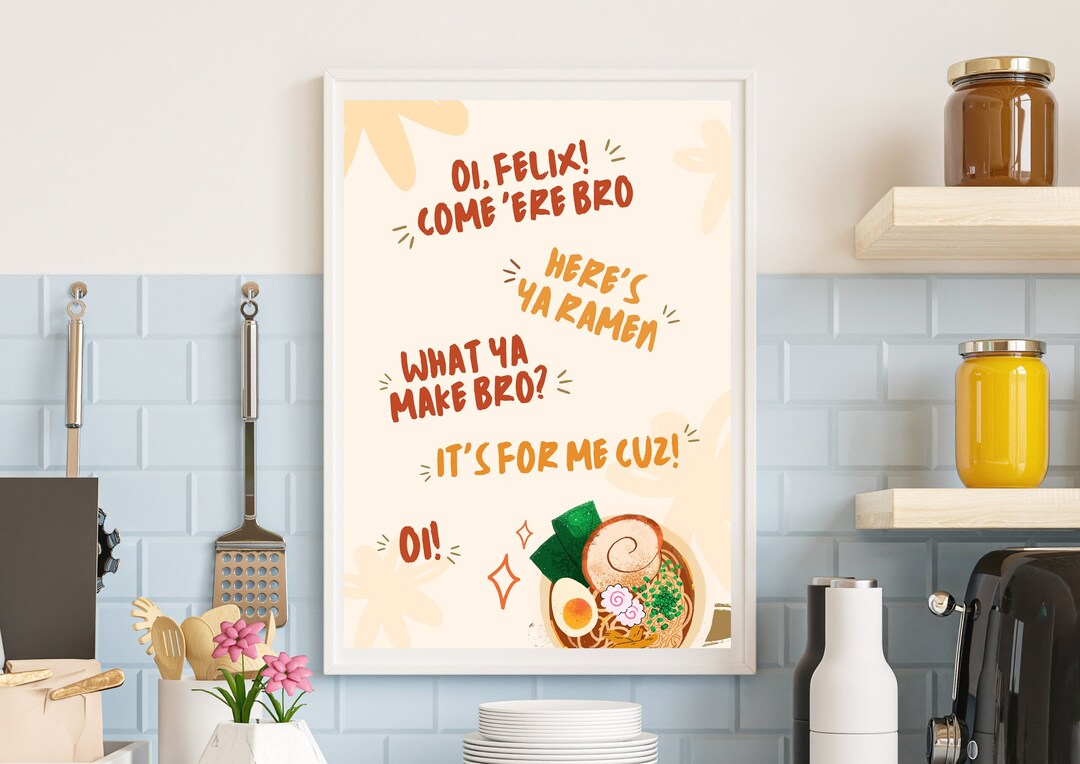 Chanlix, Oi Felix Ramen, Stray Kids Art, Digital Download, SKZ Poster ...