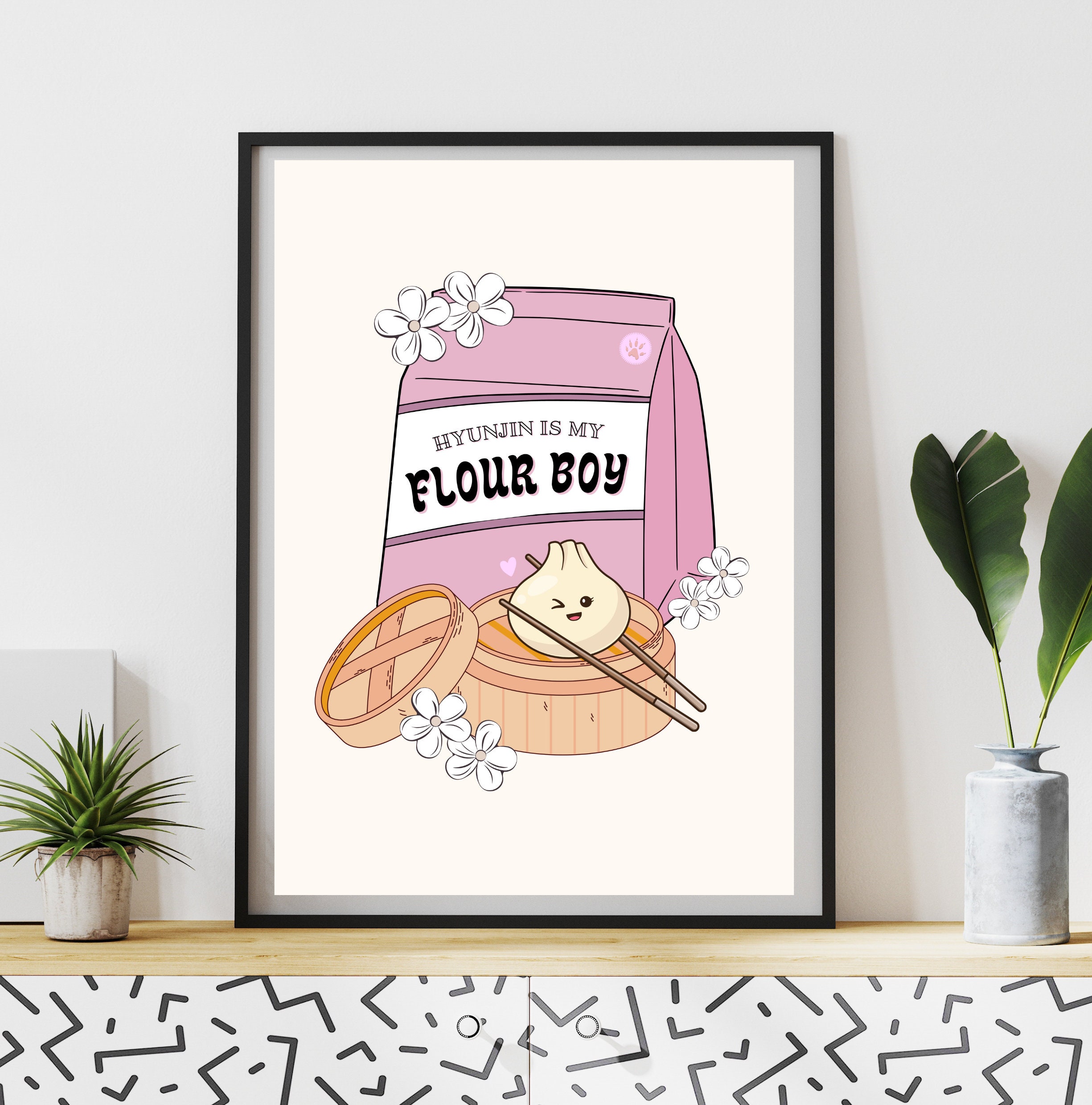 Stray Kids Hyunjin Flour Boy Art, SKZ Poster, Digital Download, Hwang ...