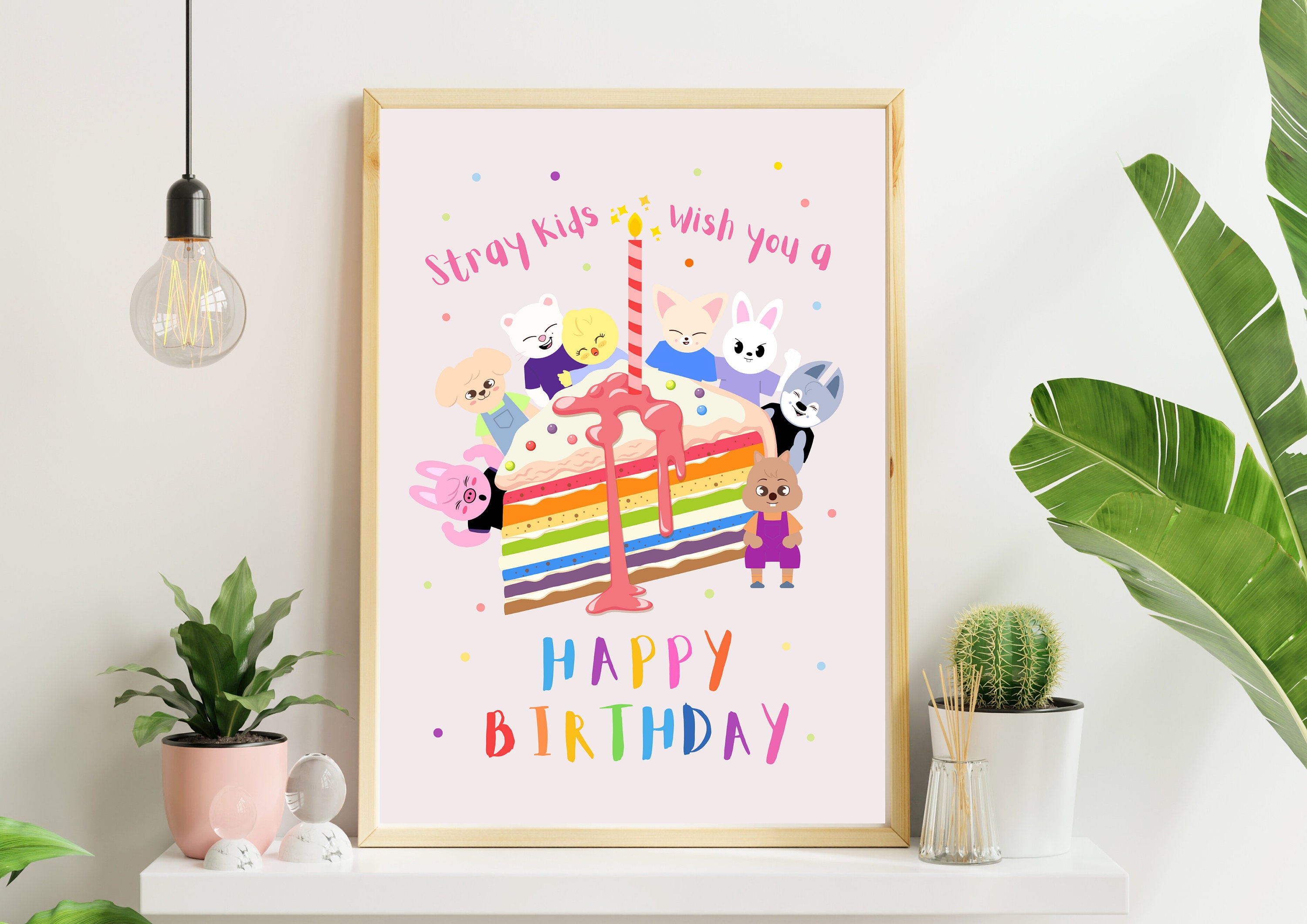 Stray Kids Birthday Card Digital Download Artwork, Skzoo Print, A4 and ...