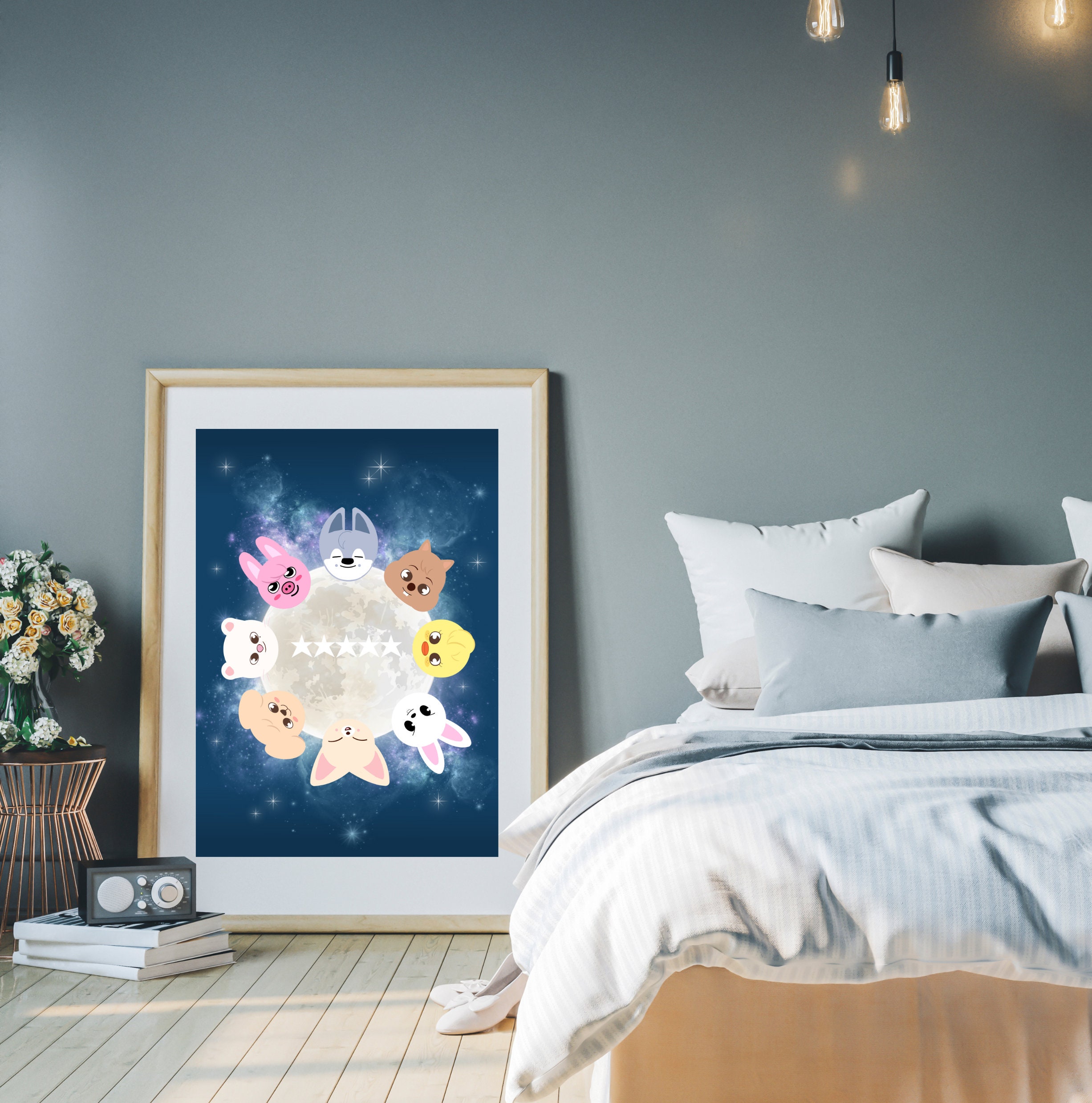 Stray Kids 5-STAR Skzoo Poster, Celestial Kpop Wall Art (digital ...