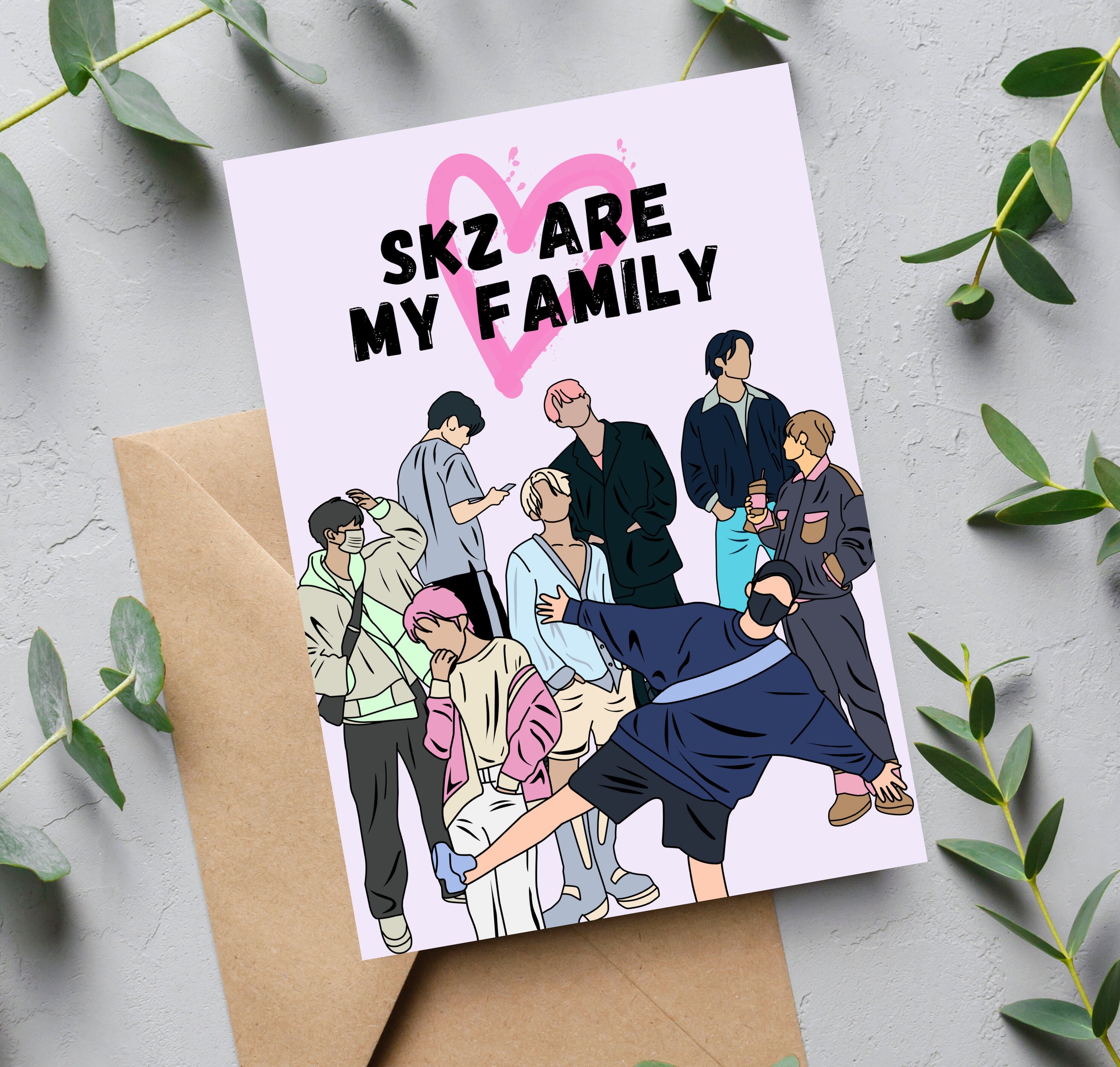 Stray Kids Group Portrait Art Print, SKZ Kpop Poster (digital Download ...