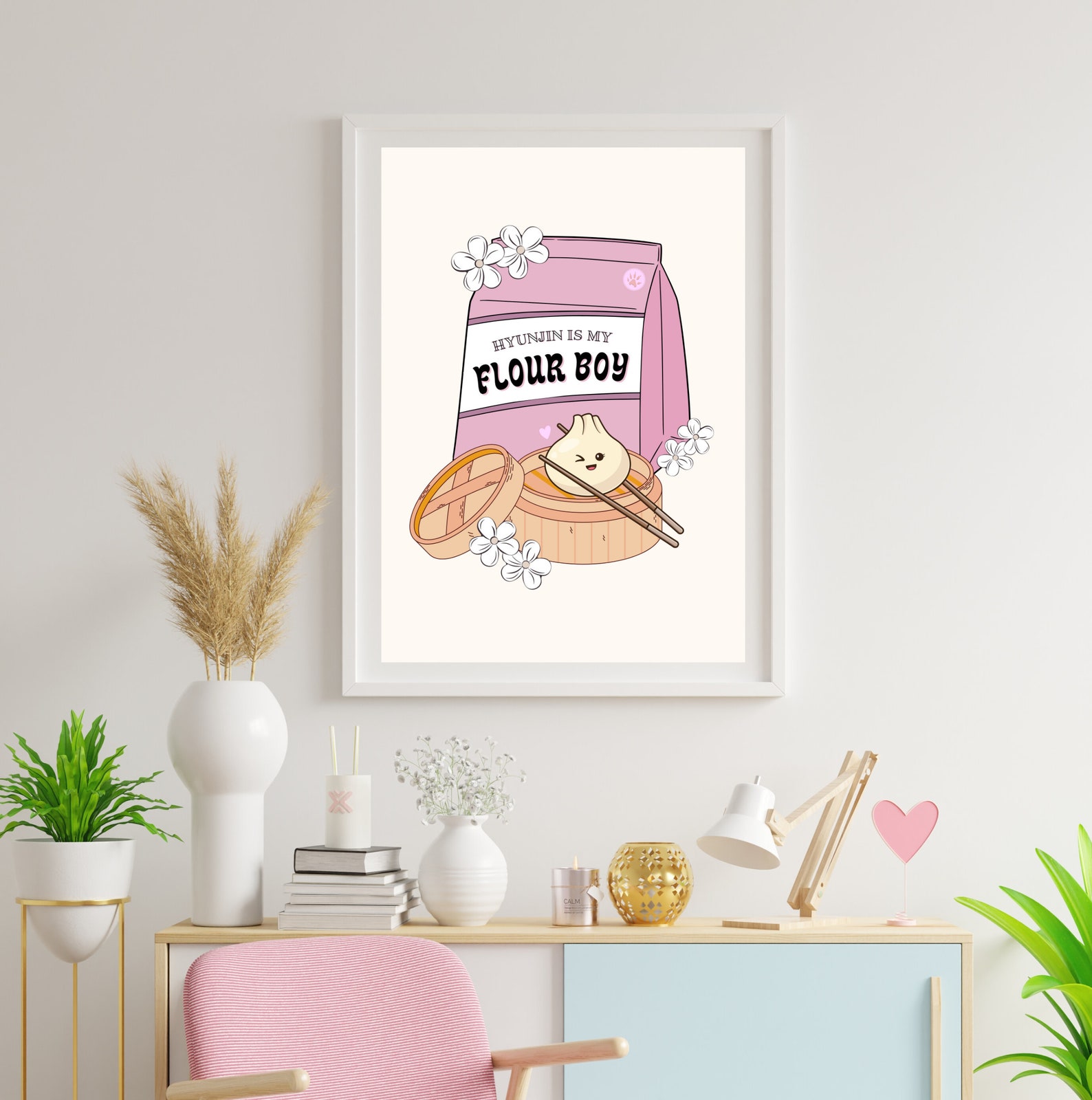 Stray Kids Hyunjin Flour Boy Art, SKZ Poster, Digital Download, Hwang ...