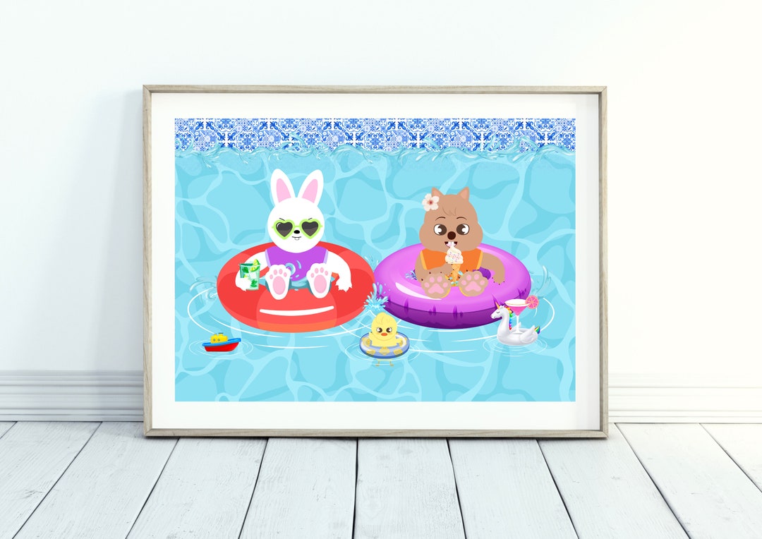 Stray Kids Minsung Art Print Digital Download, Han Jisung and Lee Know ...