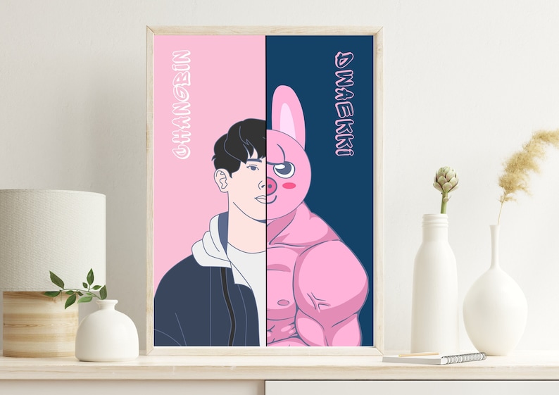 Stray Kids Changbin Dwaekki Art Print Digital Download, SKZ Skzoo ...