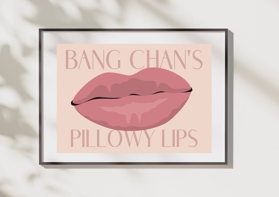 Stray Kids Bang Chan Lips Art, SKZ Poster Digital Download, A4 and A5 ...