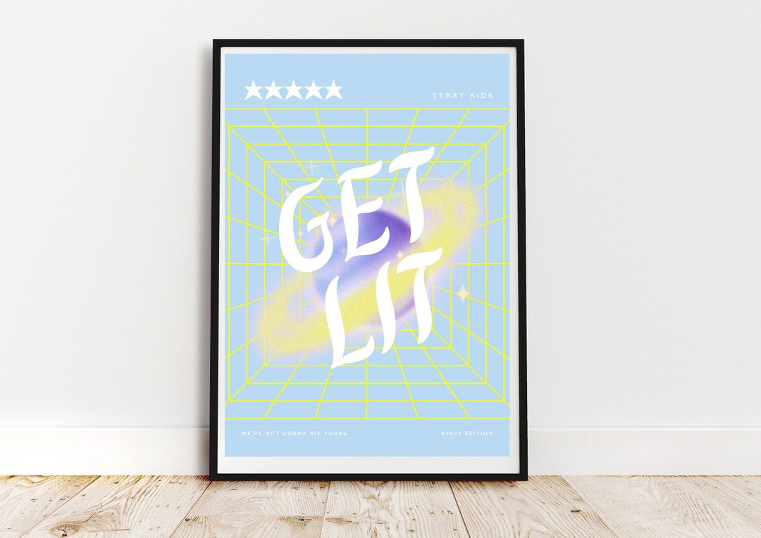 Stray Kids Get Lit Poster, SKZ 5-STAR Y2K Art (digital Download) - Etsy