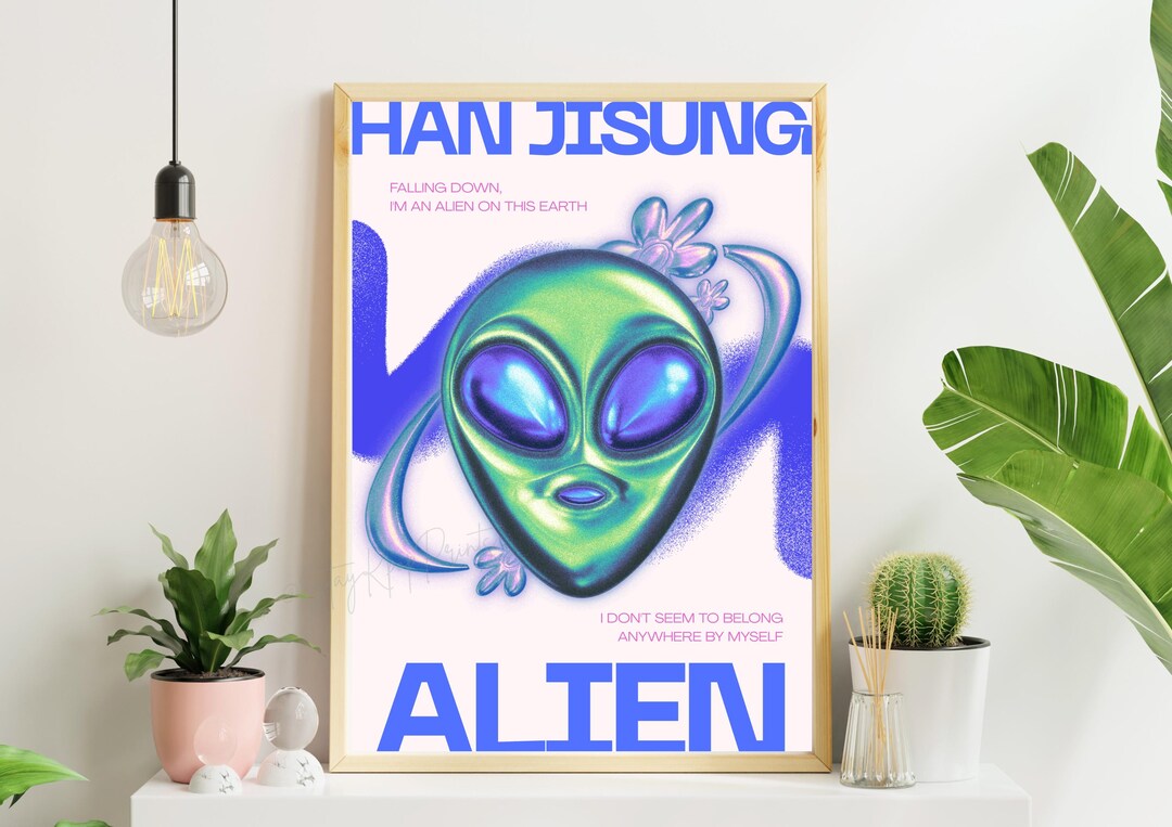 Han Jisung Alien Art Print Digital Download, Stray Kids Song Poster, A4 ...