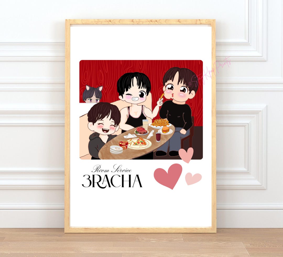 Stray Kids 3RACHA Art Print Digital Download, SKZ Poster Bang Chan, Han ...