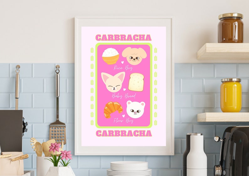 Stray Kids Carbracha Art, Skzoo Print, Digital Download, Hyunjin Flour ...