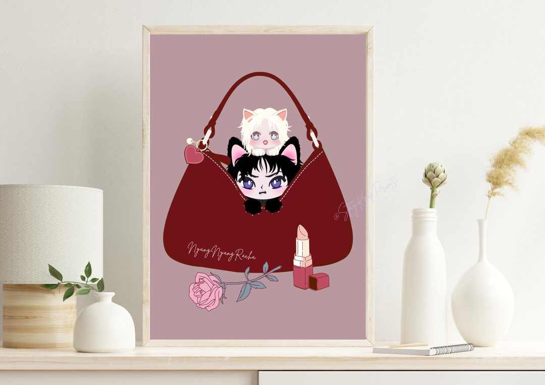 Stray Kids Nyangnyang Racha Art Print Digital Download, SKZ Lee Know ...