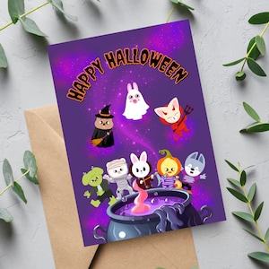 Stray Kids Halloween Skzoo Art Print Digital Download, SKZ Poster A4 ...