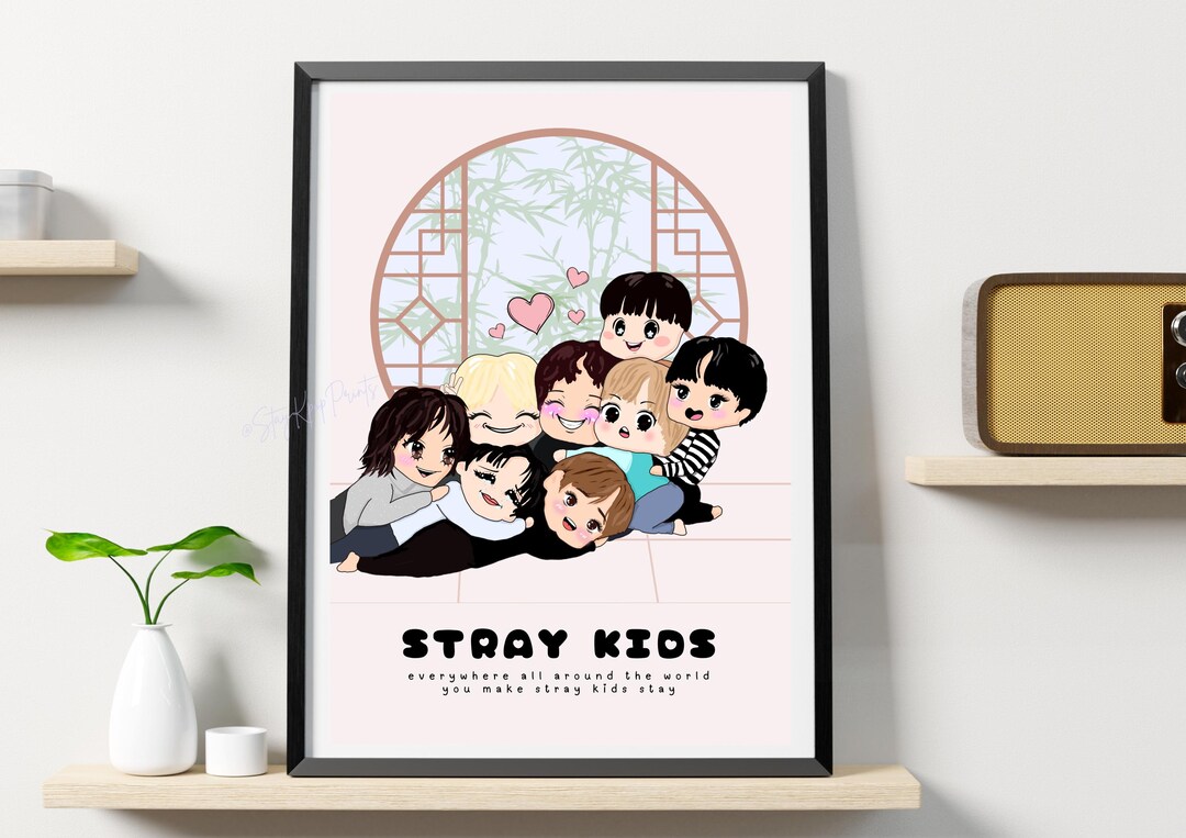 Stray Kids Group Hug Art Print Digital Download, SKZ 8 Member Poster ...