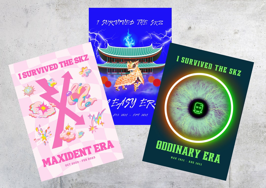 Stray Kids Album Poster Bundle, SKZ NOEASY Oddinary Maxident Prints ...