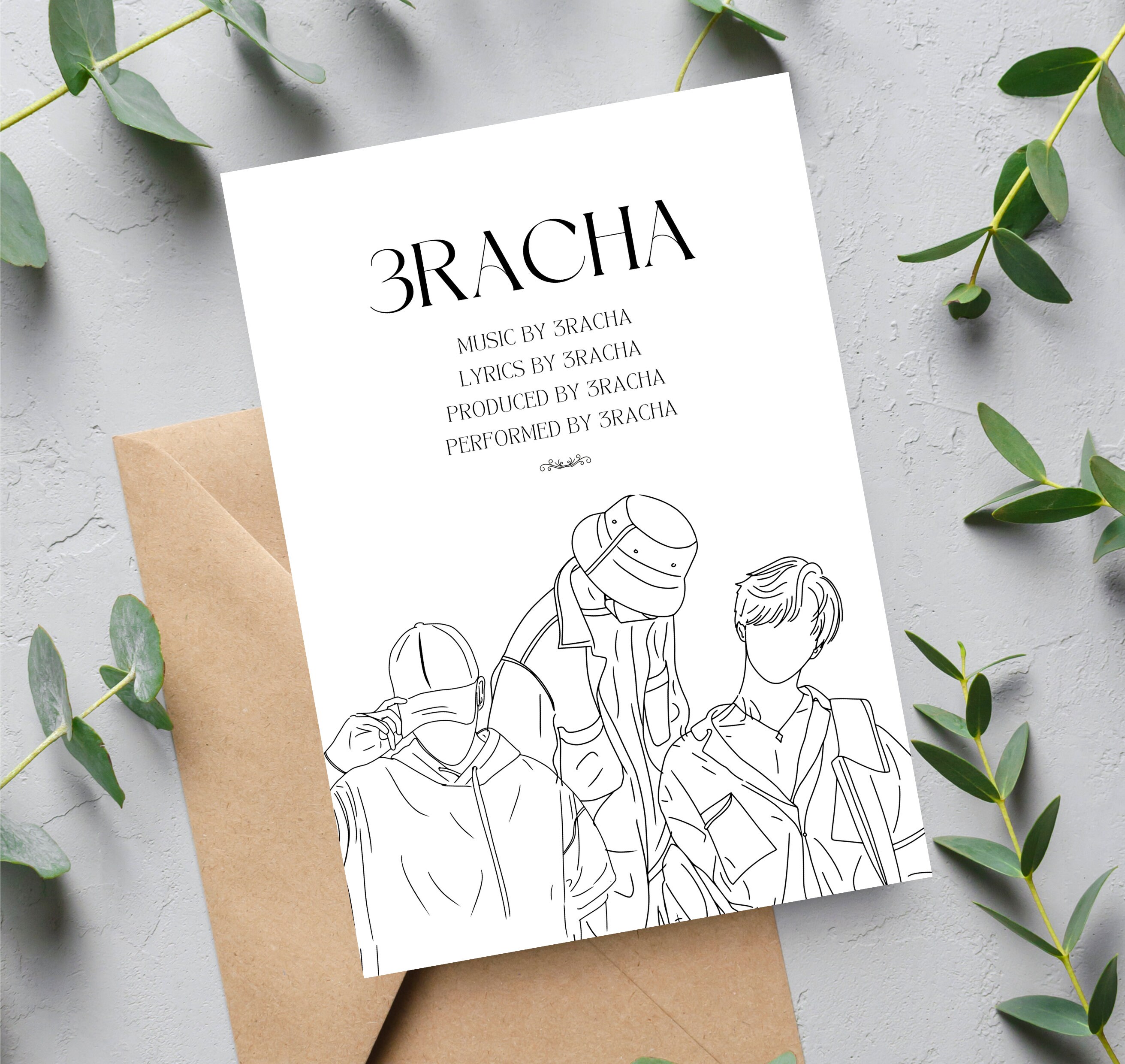 Stray Kids 3RACHA Art Print, Minimalist Kpop Decor (digital Download ...