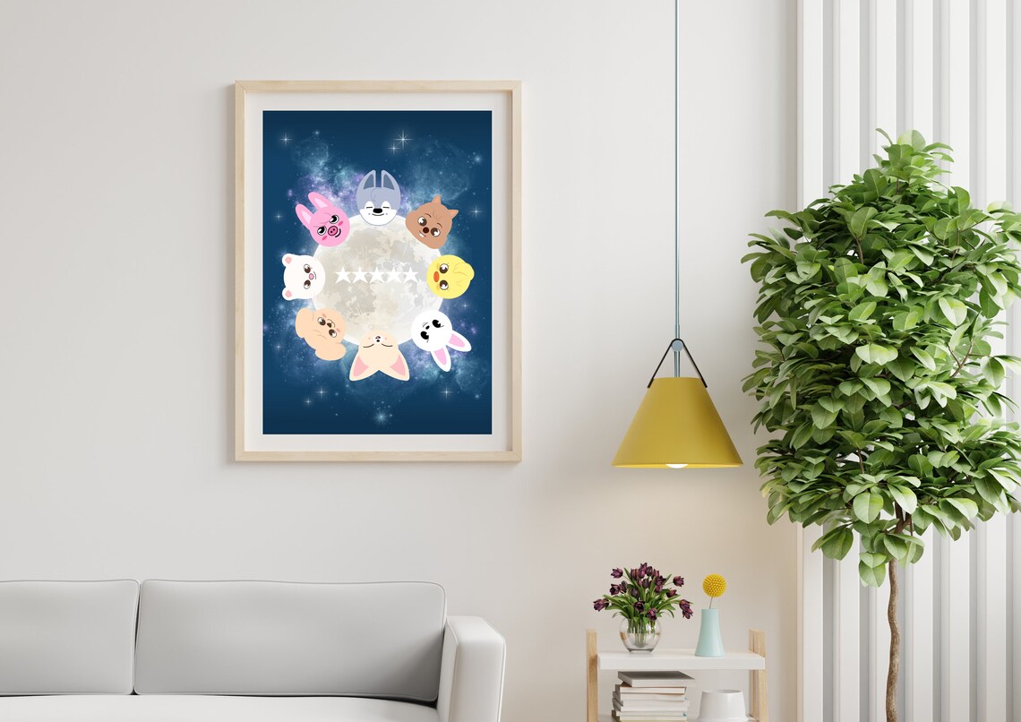 Stray Kids 5-STAR Skzoo Poster, Celestial Kpop Wall Art (digital ...