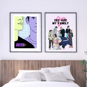 Bang Chan and Lee Know Drive Poster, Stray Kids Digital Download Art ...