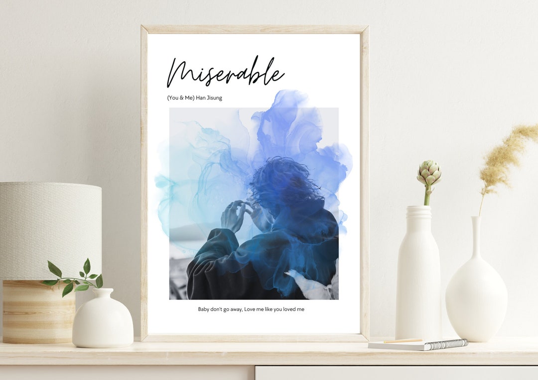 Han Jisung Miserable Art Stray Kids Digital Download, SKZ Song Poster ...