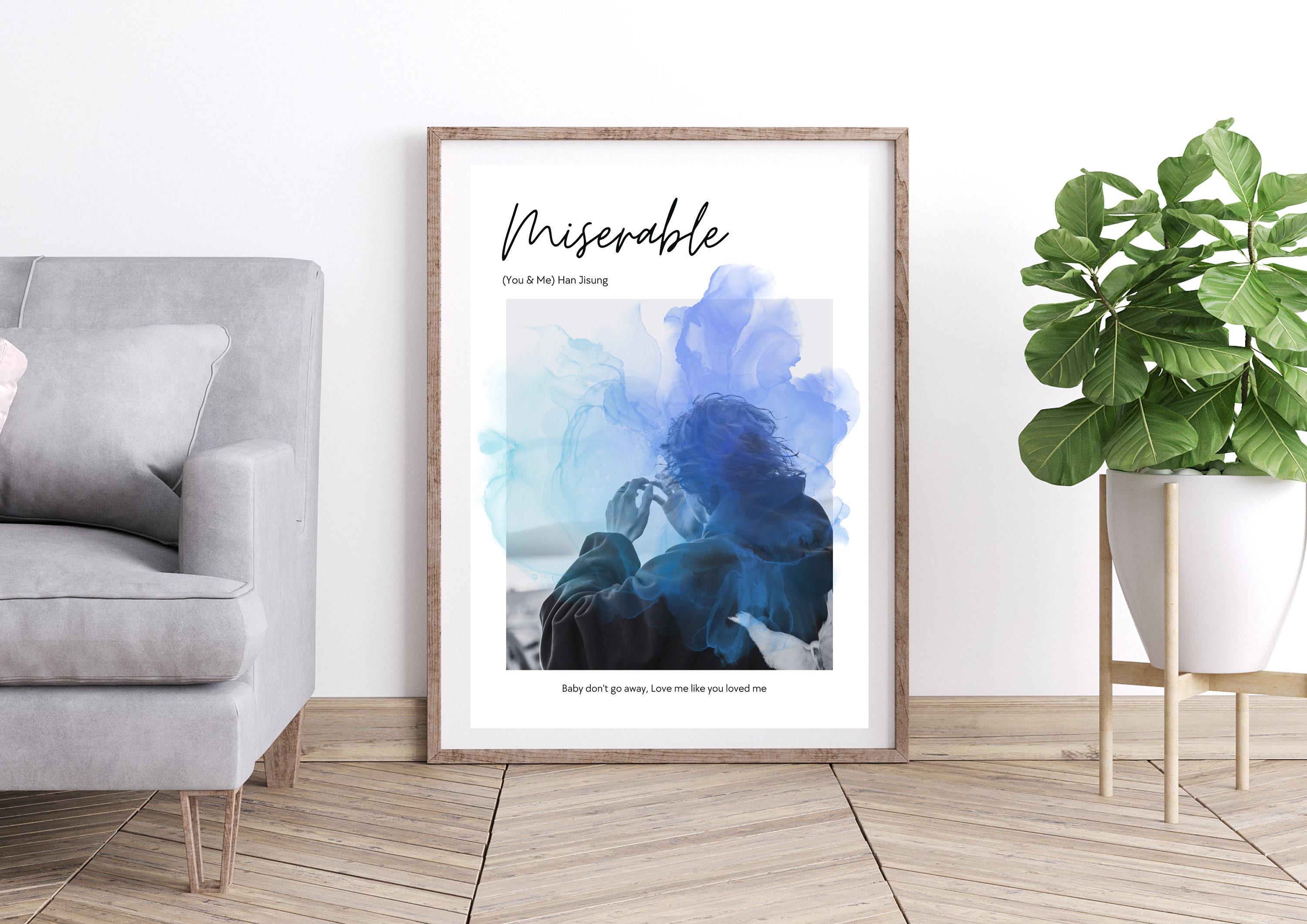 Han Jisung Miserable Art Stray Kids Digital Download, SKZ Song Poster ...