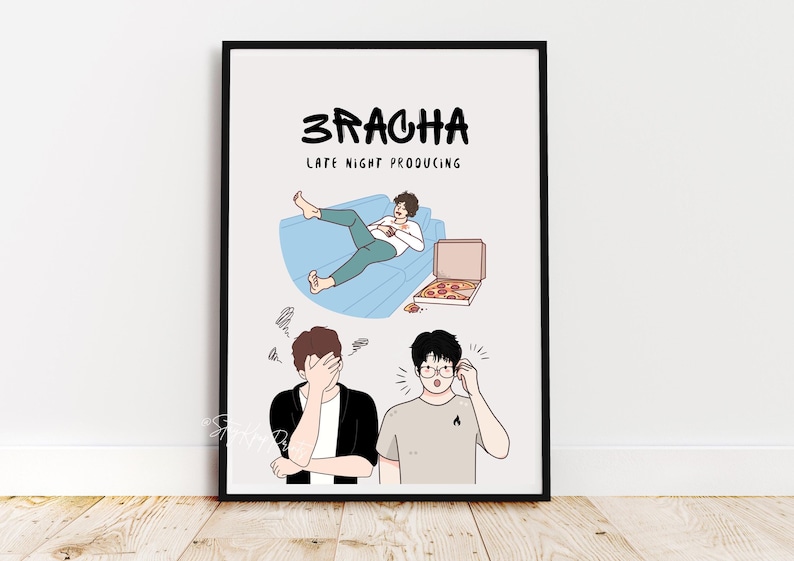 Stray Kids 3RACHA Art Print Digital Download, Bang Chan, Han Jisung and ...