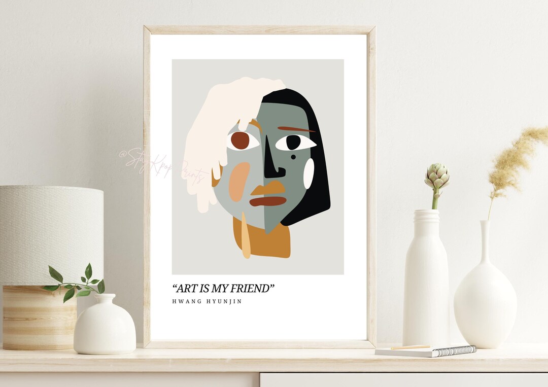 Stray Kids Hyunjin Art Print Digital Download Skz Poster Portrait A4