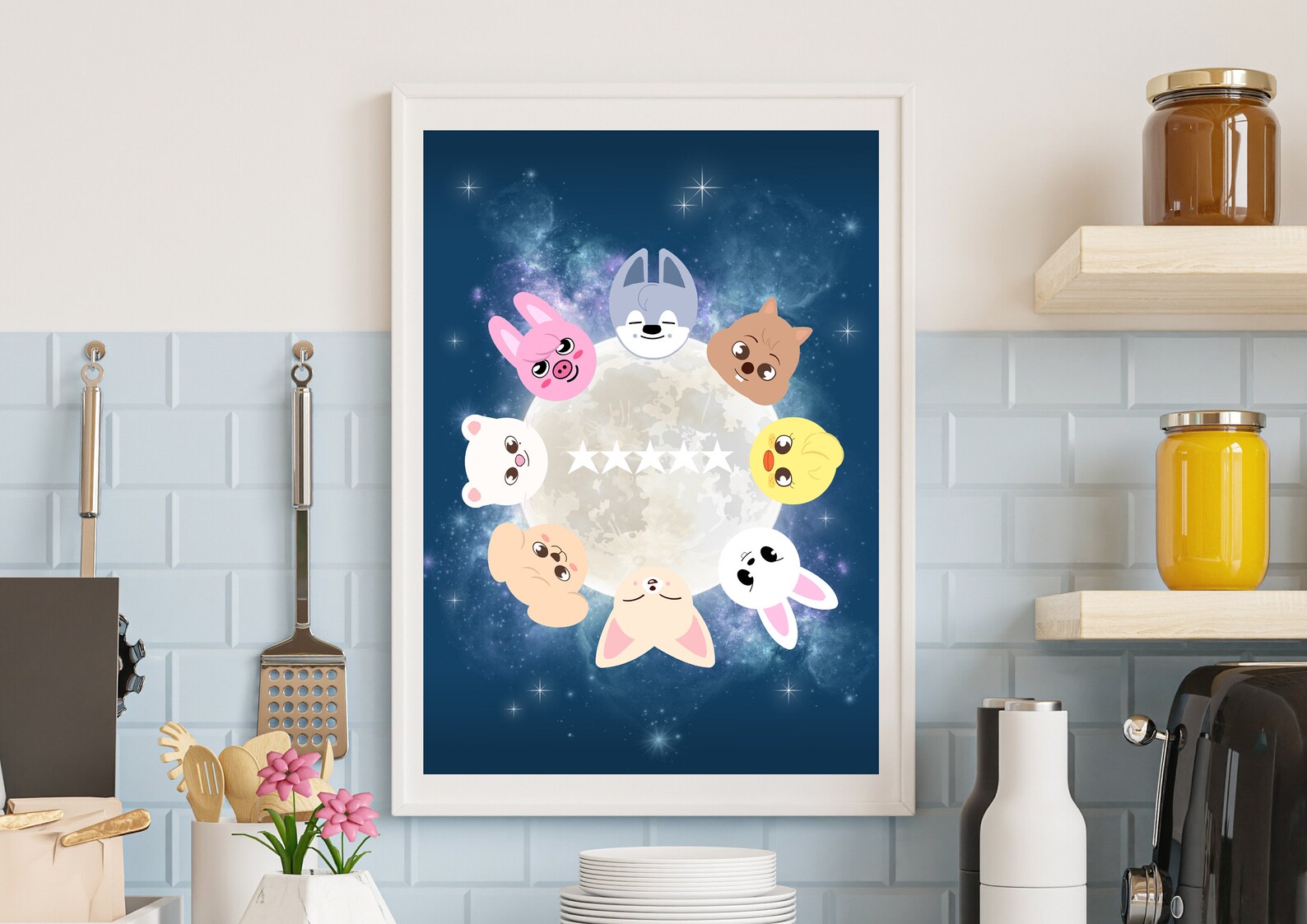 Stray Kids 5-STAR Skzoo Poster, Celestial Kpop Wall Art (digital ...