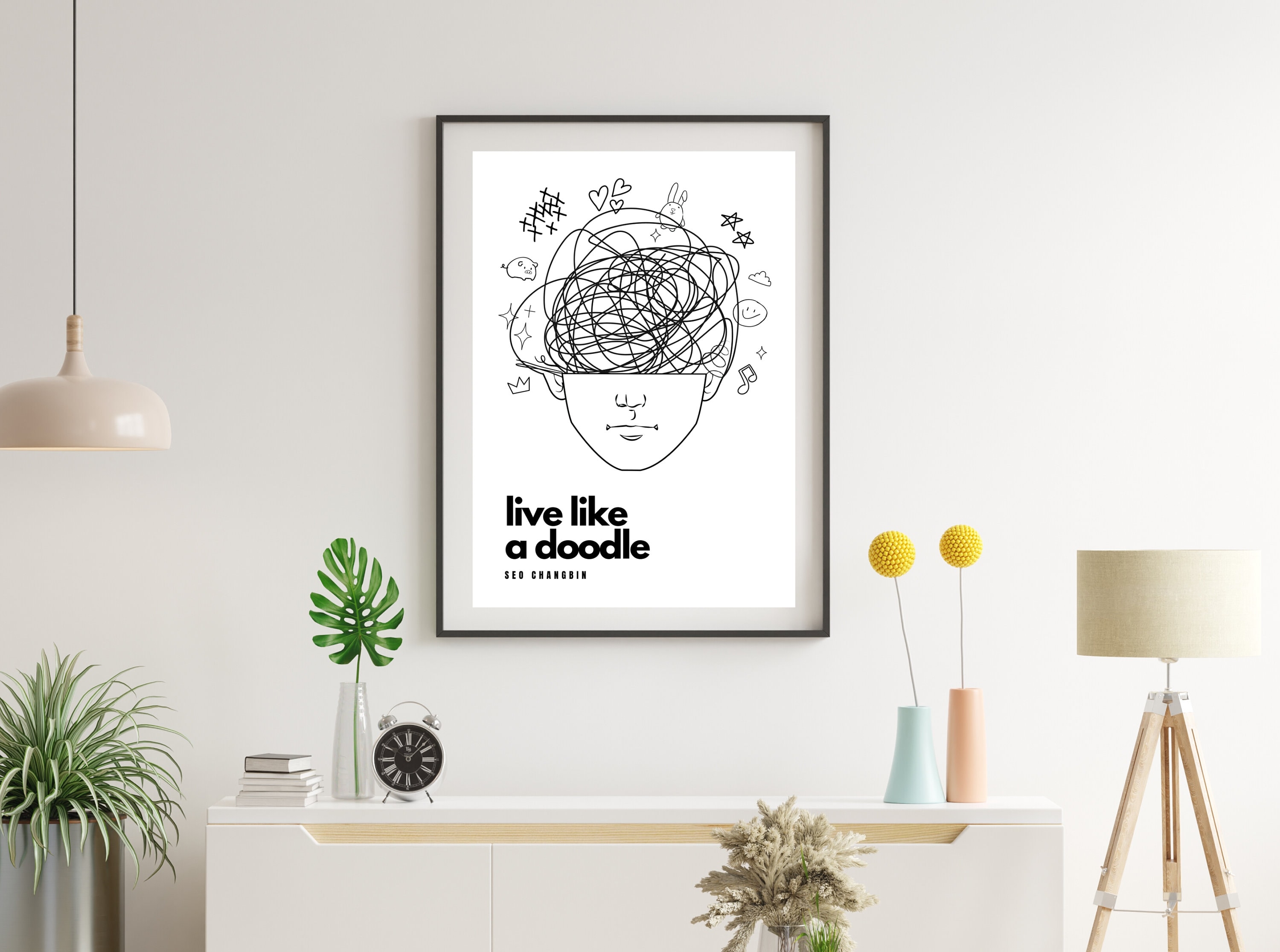 Changbin Doodle Art Print SKZ REPLAY Poster Stray Kids - Etsy Finland